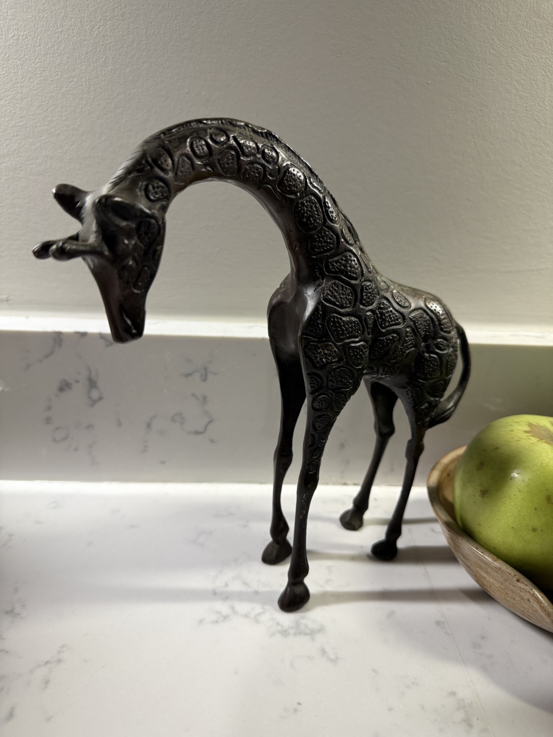 Elegant Cast Iron Giraffe Sculpture