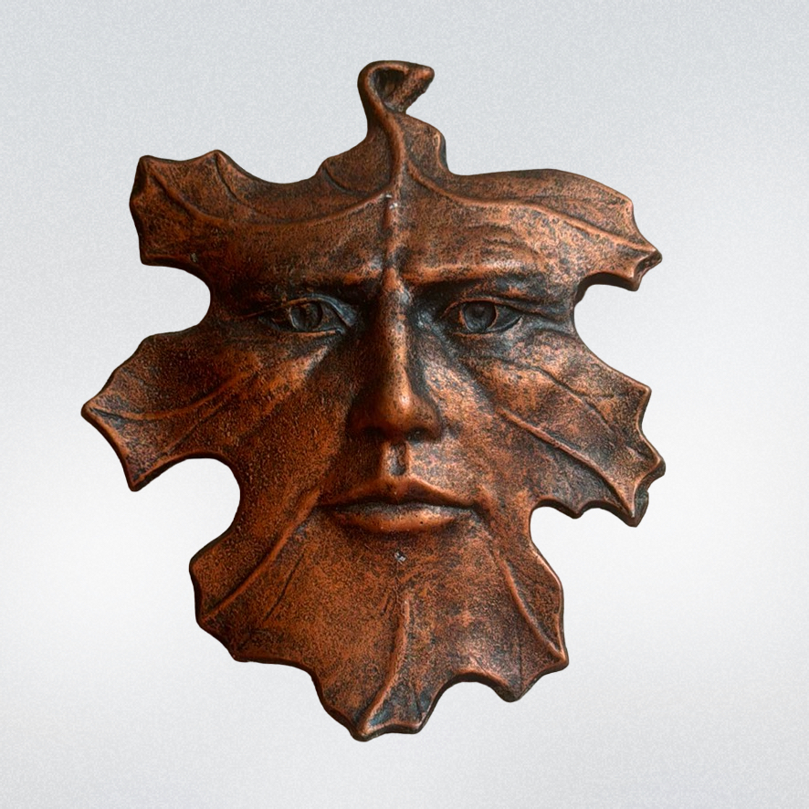 Vintage Carson Spirit Of The Forest Oak Leaf Man Face Copper Tone Wall ...