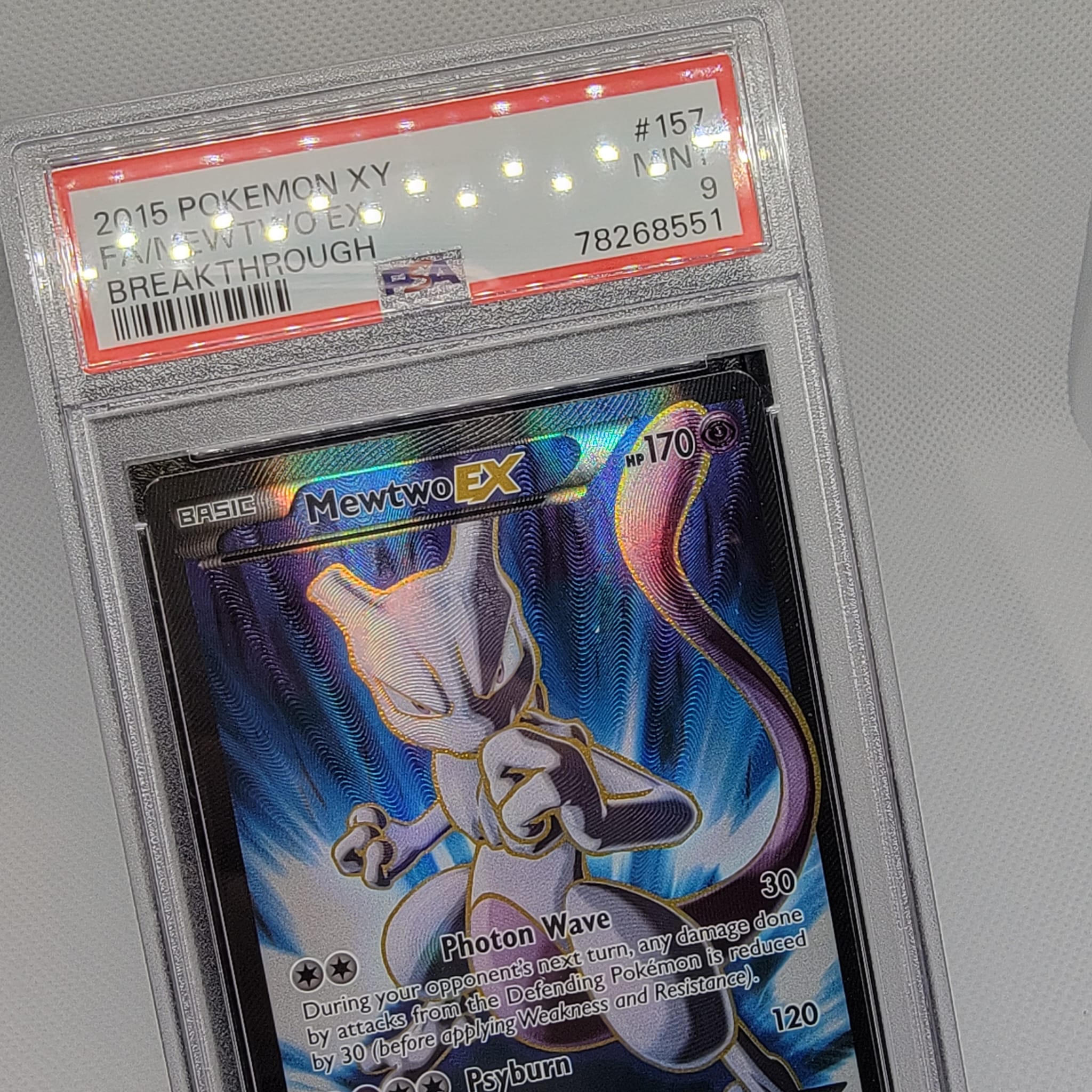 2015 Pokemon Mewtwo EX - XY Breakthrough #157 PSA 9