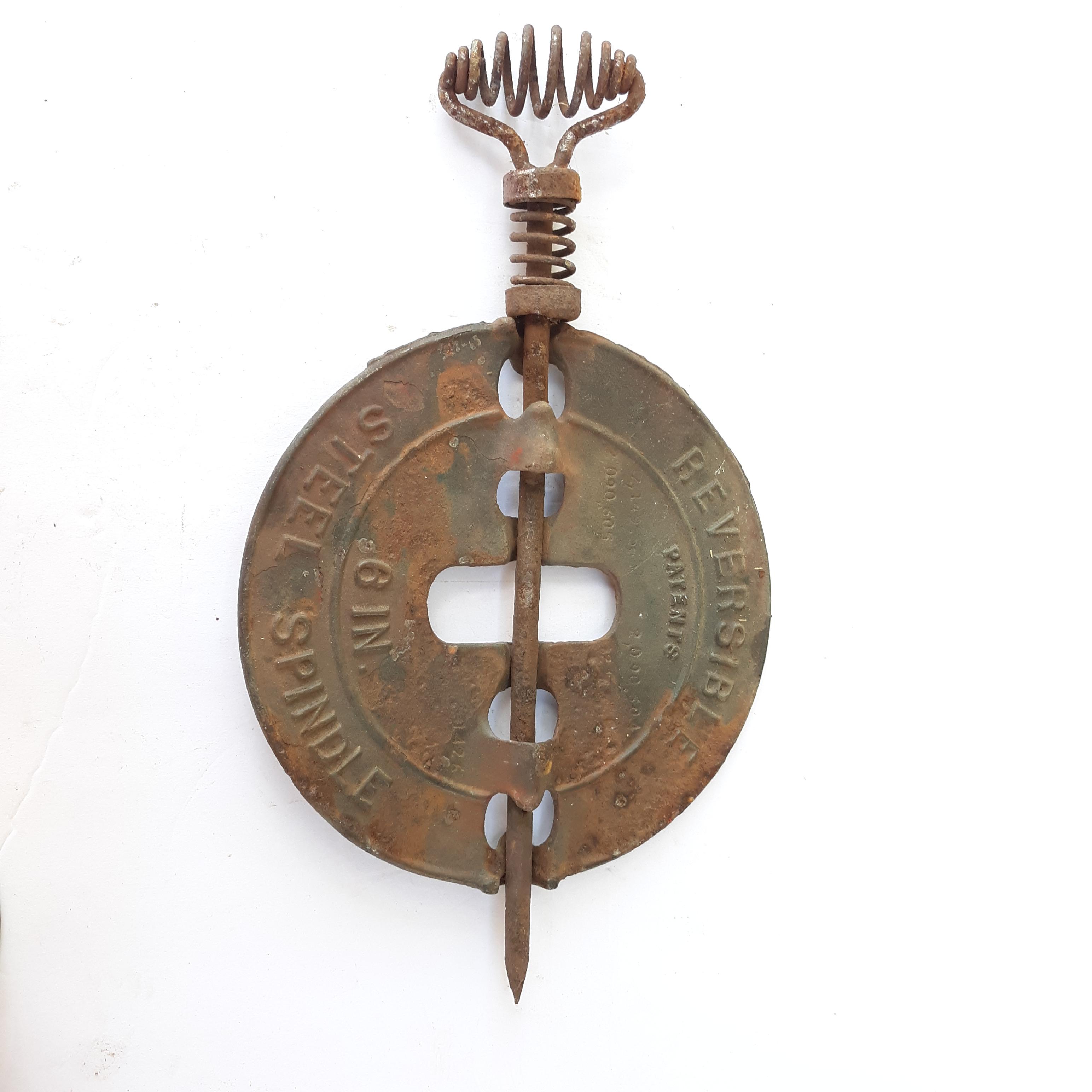 Vintage Griswold New American 6 in Cast Iron Steel Reversible Spindle ...