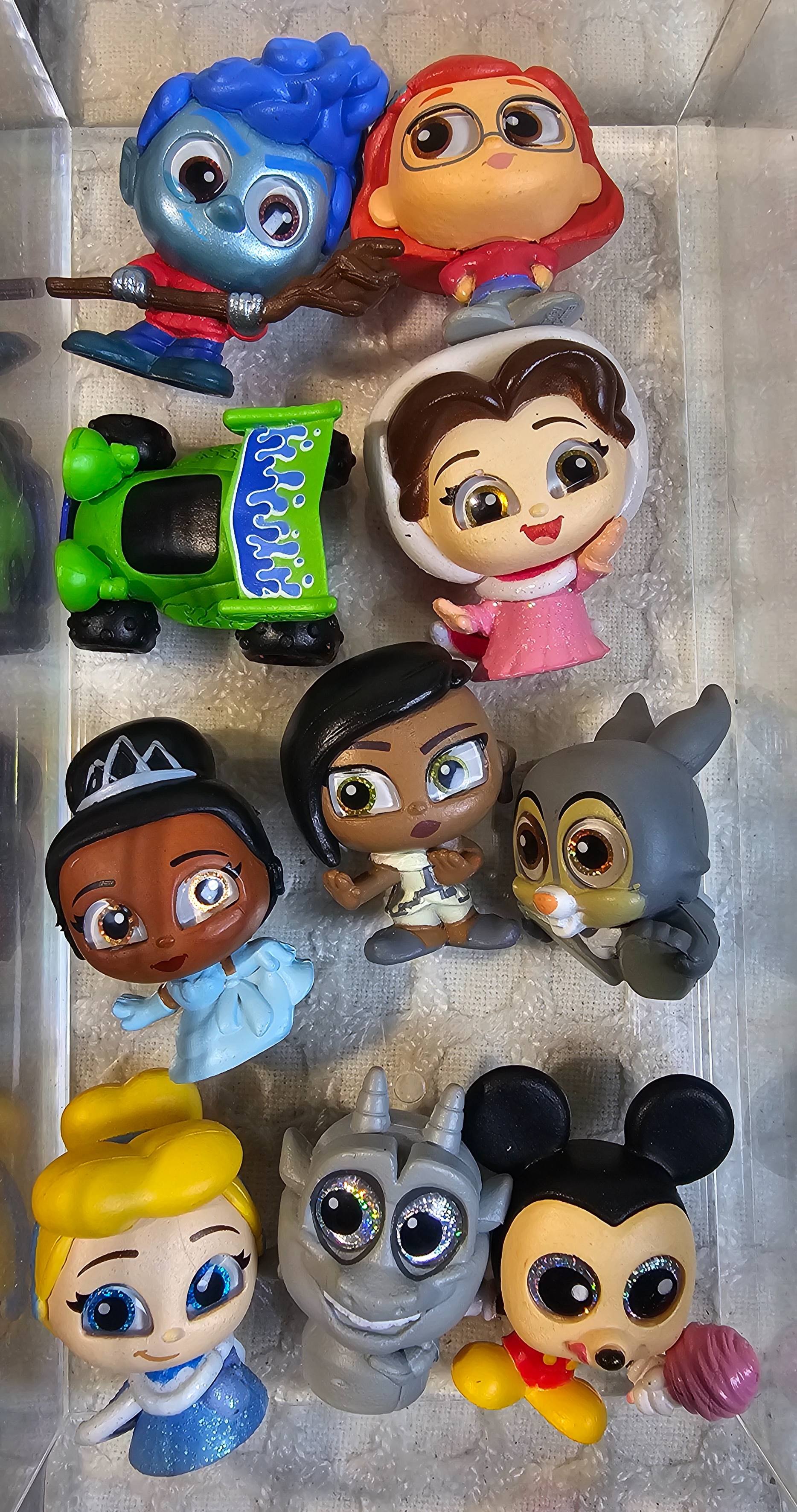 #01 Disney Dorables Mixed Lot 10 Piece ~ Assorted Characters and 1 Car