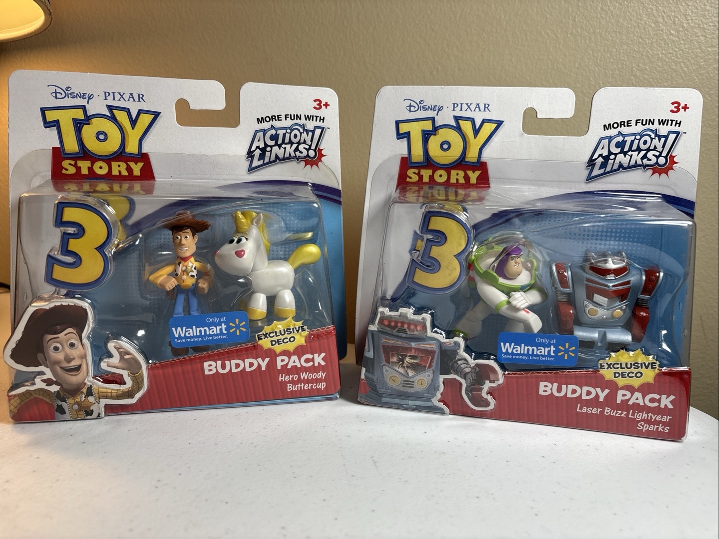 Two Toy Story 3 Buddy Packs Mini Heroes: Woody & Buttercup; Buzz ...