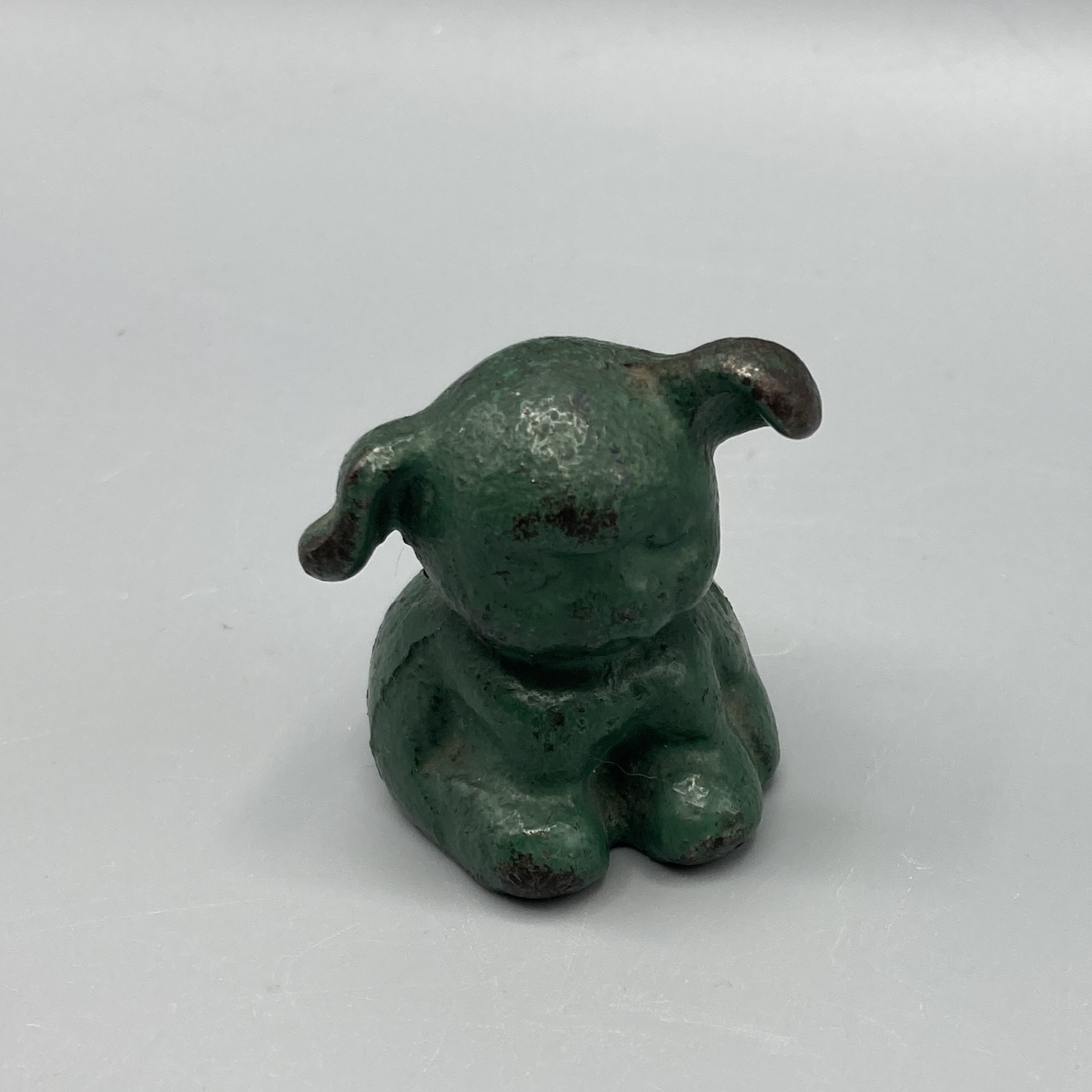 1920s-30s Hubley Cast Iron Advertising Dog Paperweight – St. Marks - Green
