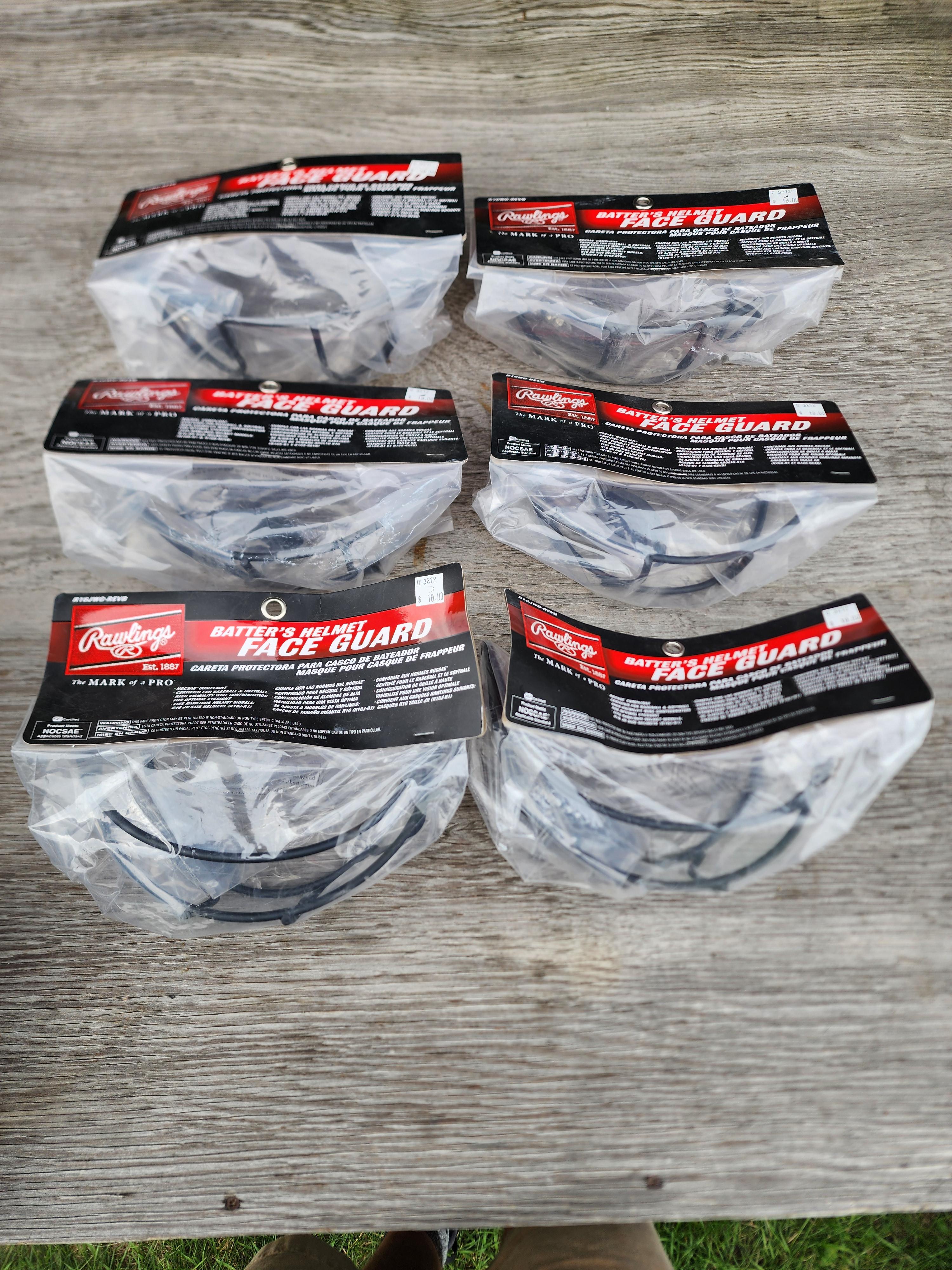 Rawlings Batters Helmet Face Guards Lot Of 6