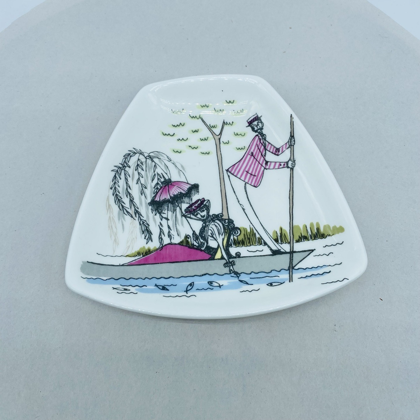 #0759 Bone China Pin Dish Trinket Tray England. Entitled Fun and Games ...