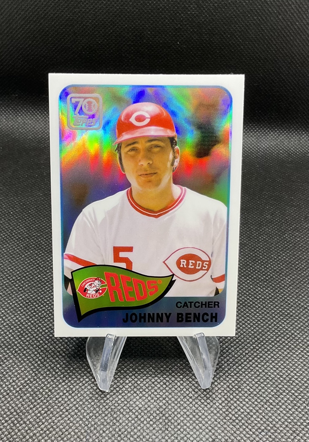 JOHNNY BENCH 2021 Topps 70 Years Of Baseball ‘65 Throwback Refractor DD ...