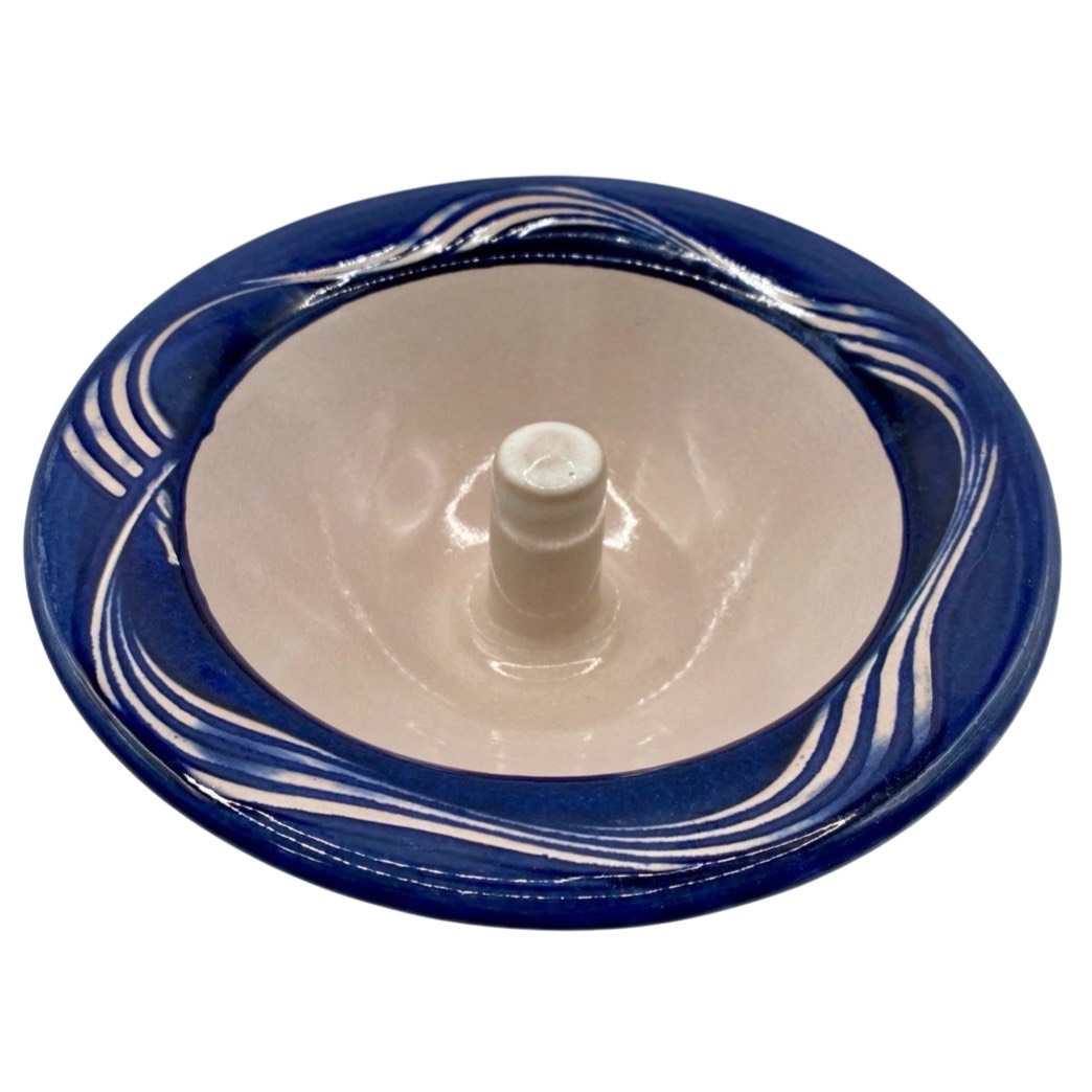 The Original Apple Baker Baking Dish, Paris, Maine; Lavender and Navy