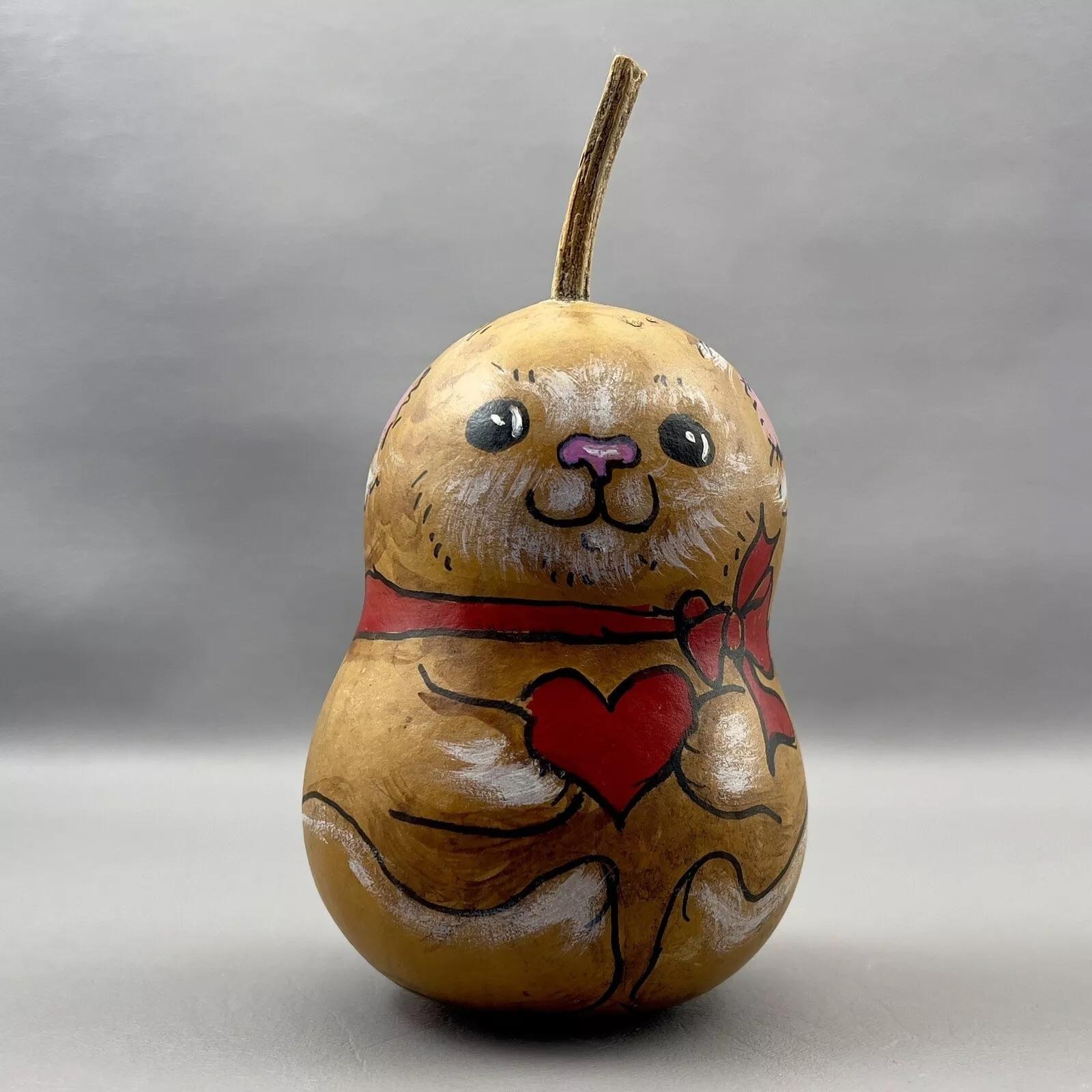 015 Vintage Hand Painted Koala Bear Folk Art Gourd Artist SIGNED 10 ...