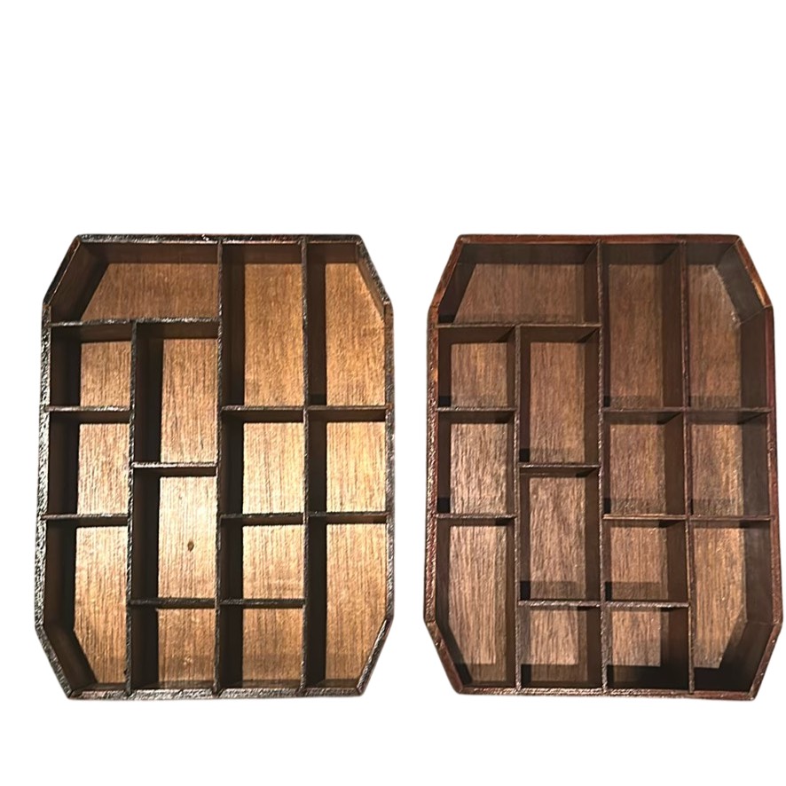 #01 - Mini Wood Shelf Display Choice Of 1 Cubby Ready To Hang