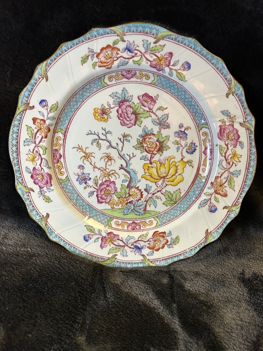 Royal Cauldon IndianTree Plate With Scalloped Edge