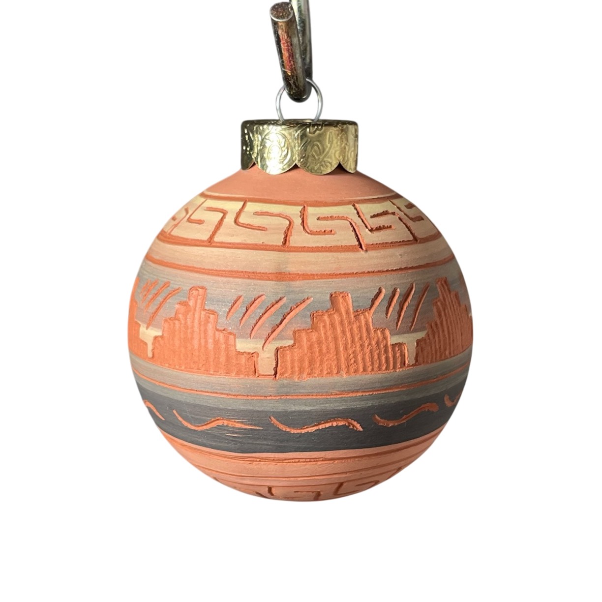 BB Dine Signed Navajo Terracotta Pottery Etched Sgraffito Christmas ...