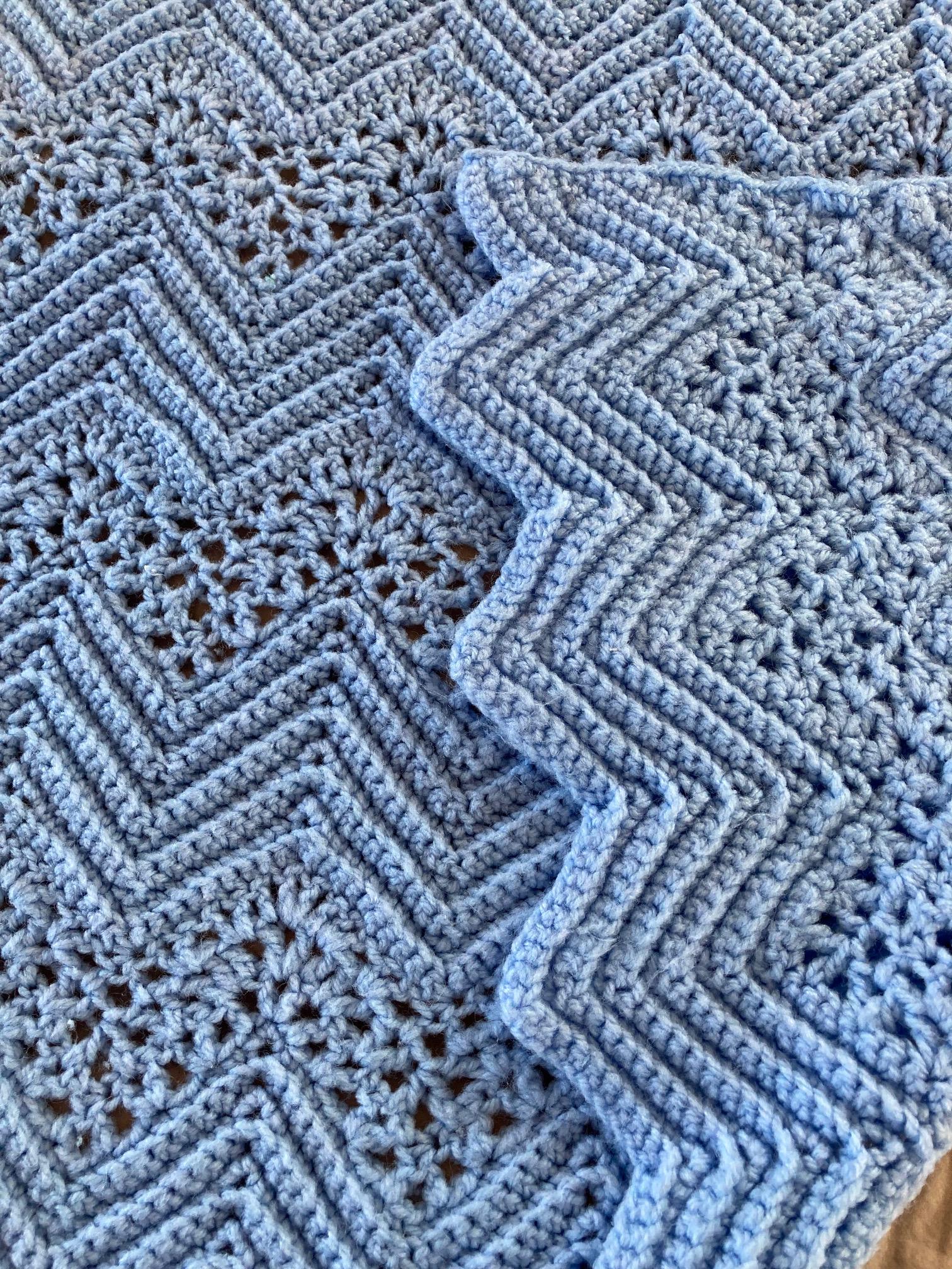 Blue vintage afghan
