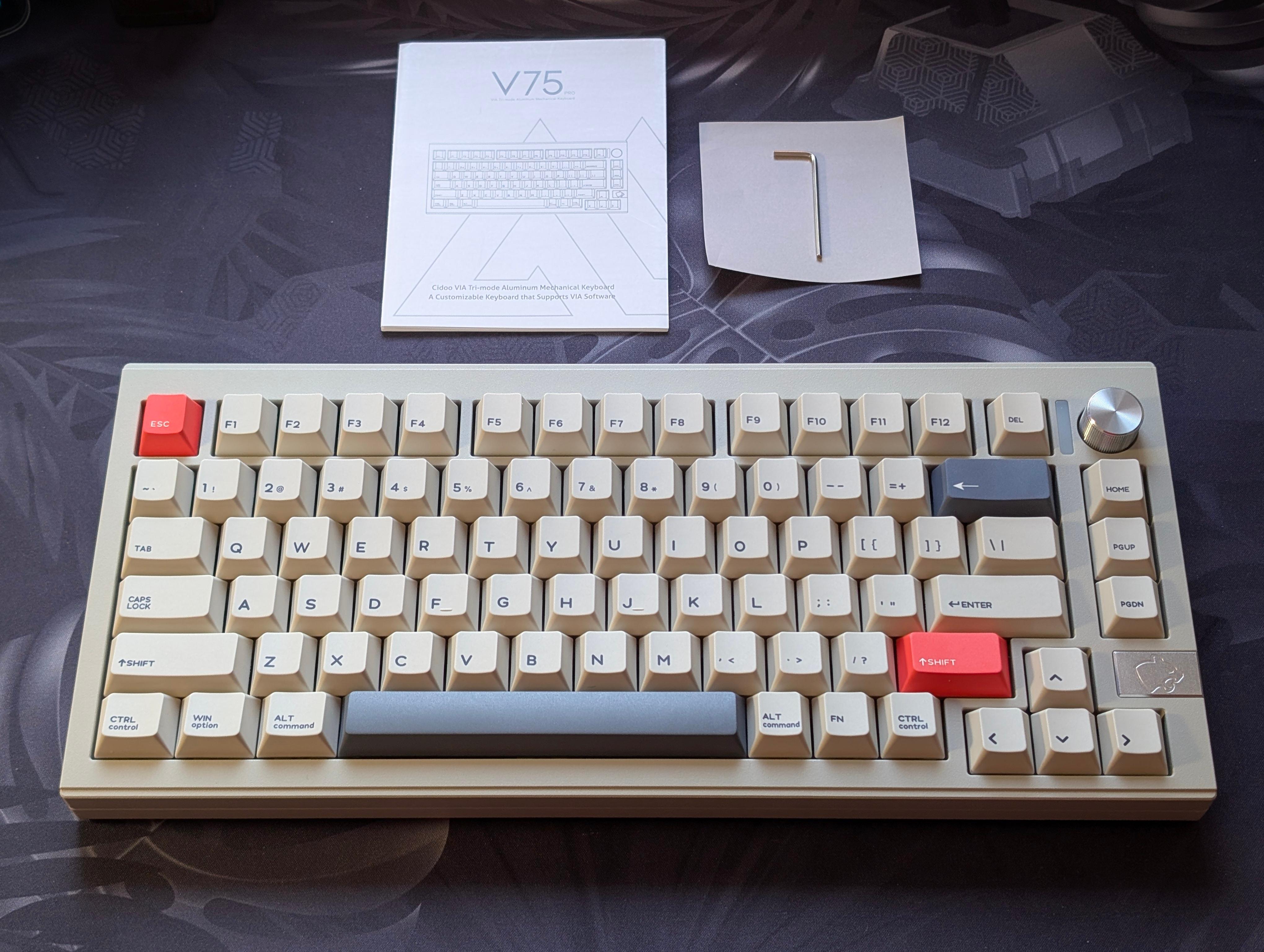 EPOMAKER CIDOO V75 VIA CNC Aluminum Mechanical Keyboard - 75% Gasket ...