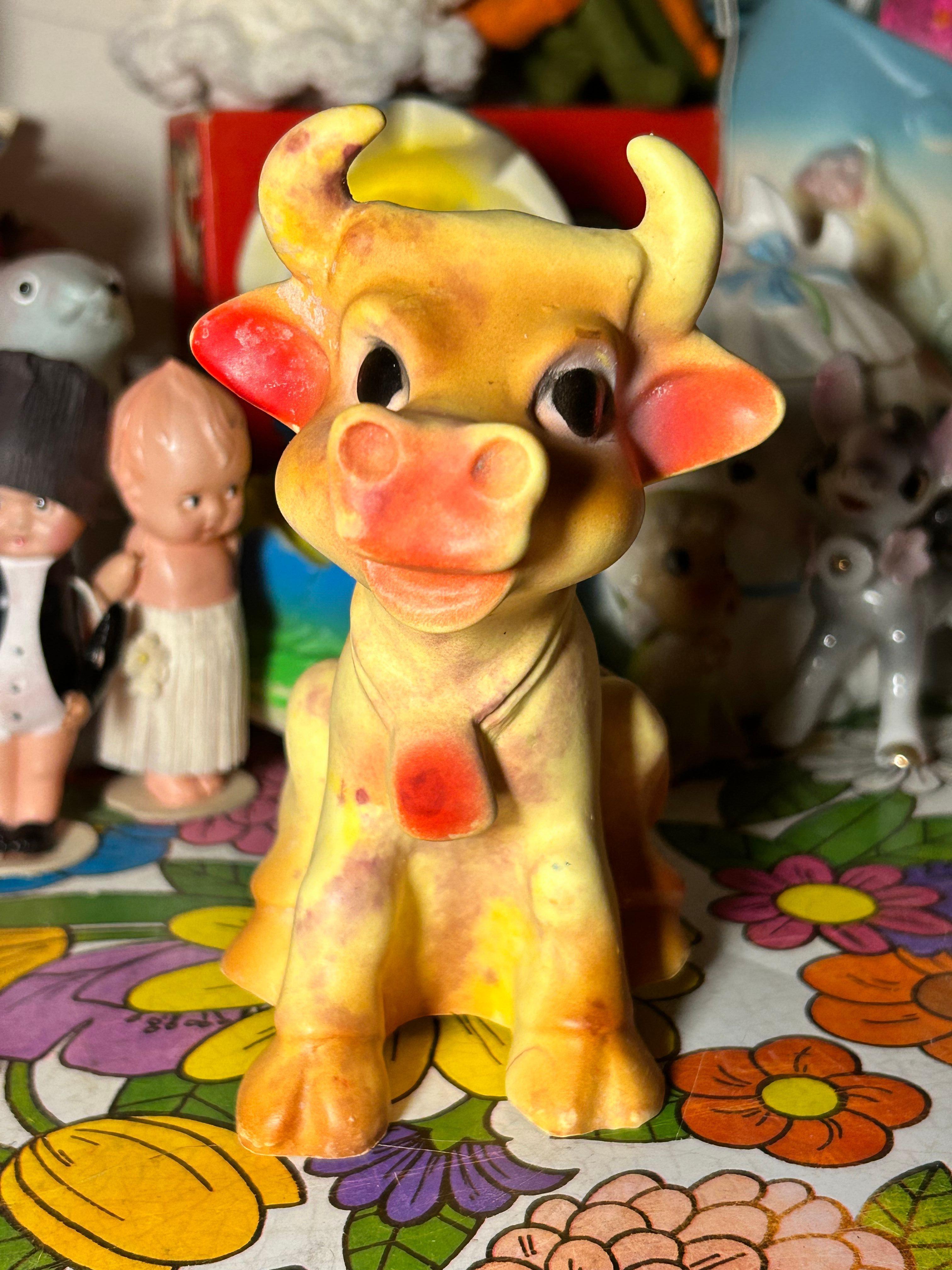 Vintage Cow Kitsch Squeak Toy