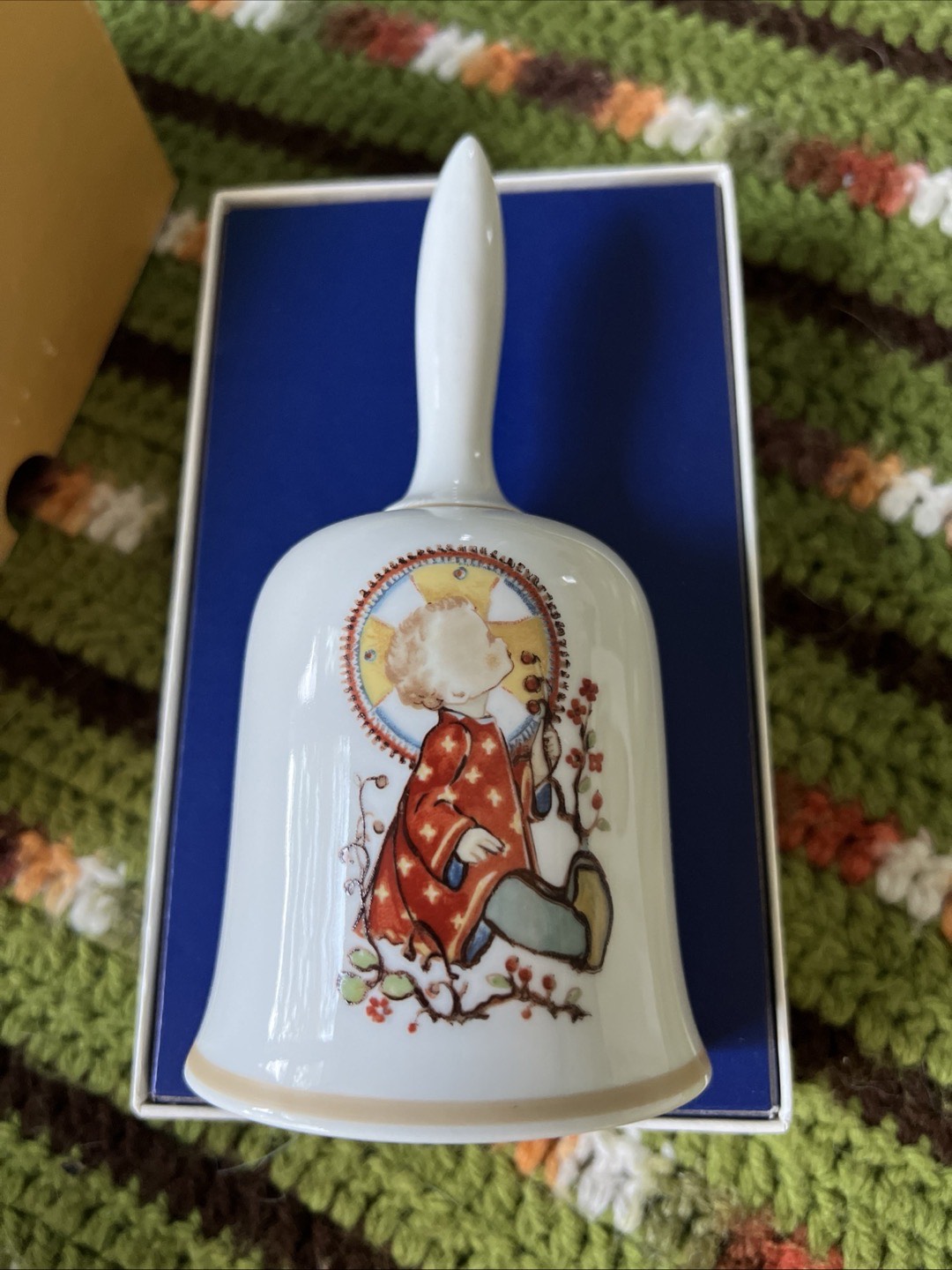 1975 Schmid Porcelain Christmas Bell “Christmas Child” Berta Hummel ...