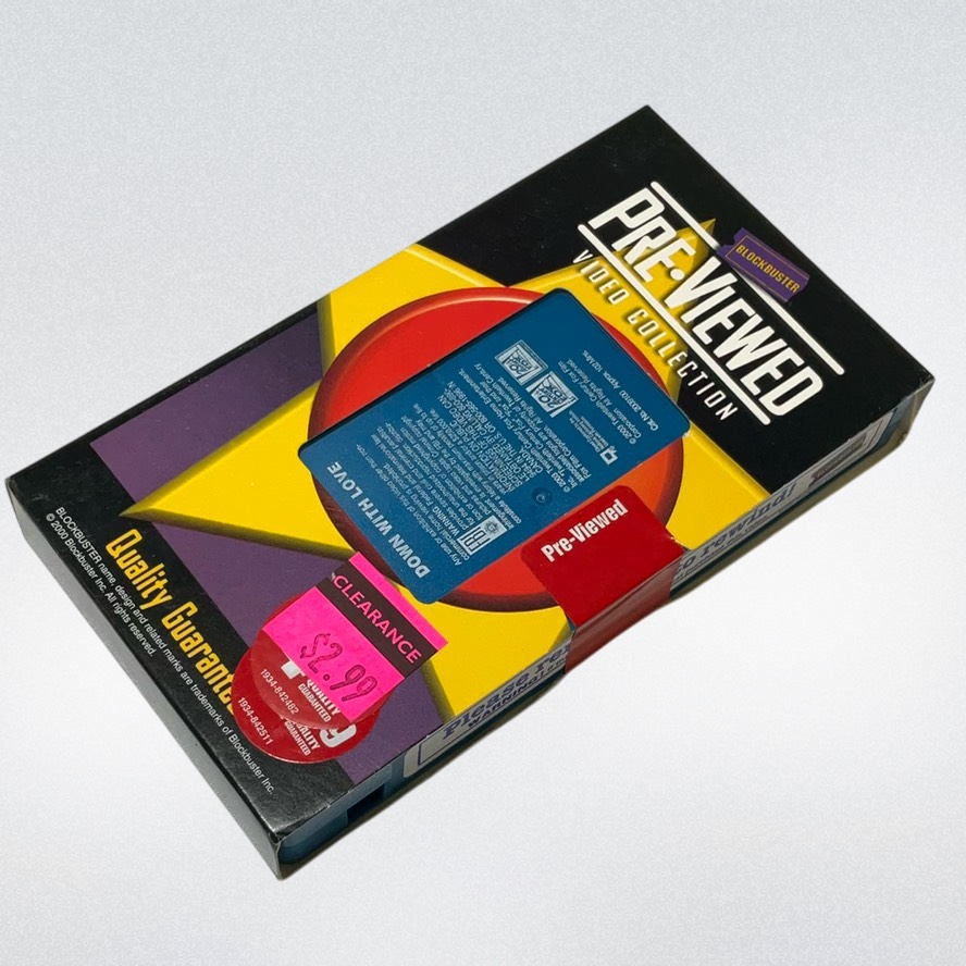 Blockbuster Video Case & VHS - Down With Love Pre-Viewed Blockbuster ...