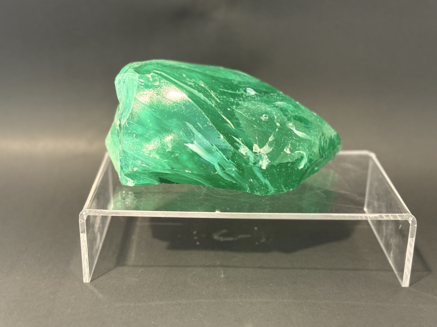 Fenton Green Slag Art Glass Cullet Glowing Uranium Slag Glass 2.5lbs 6 ...