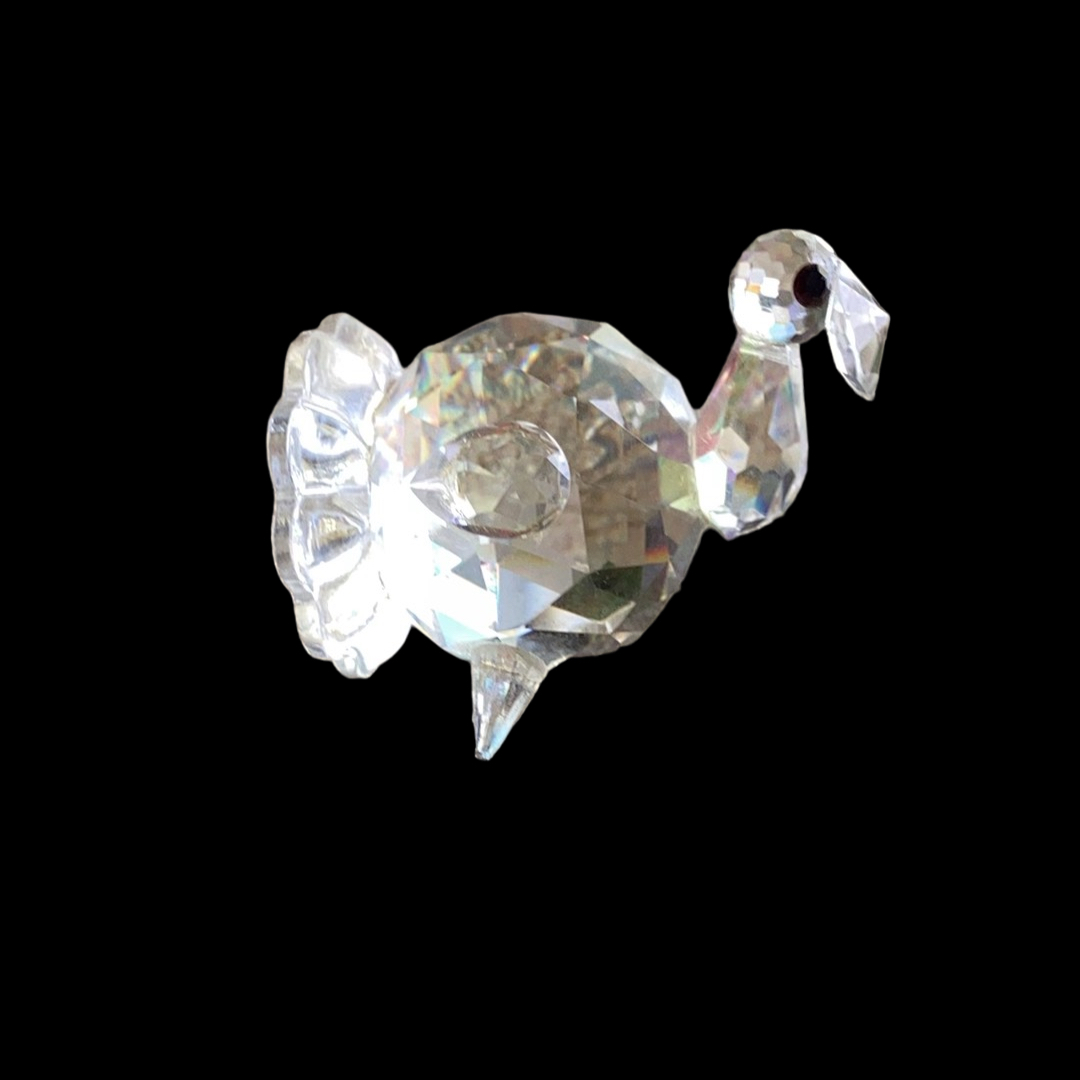 Vintage Diamond Cut Crystal Turkey
