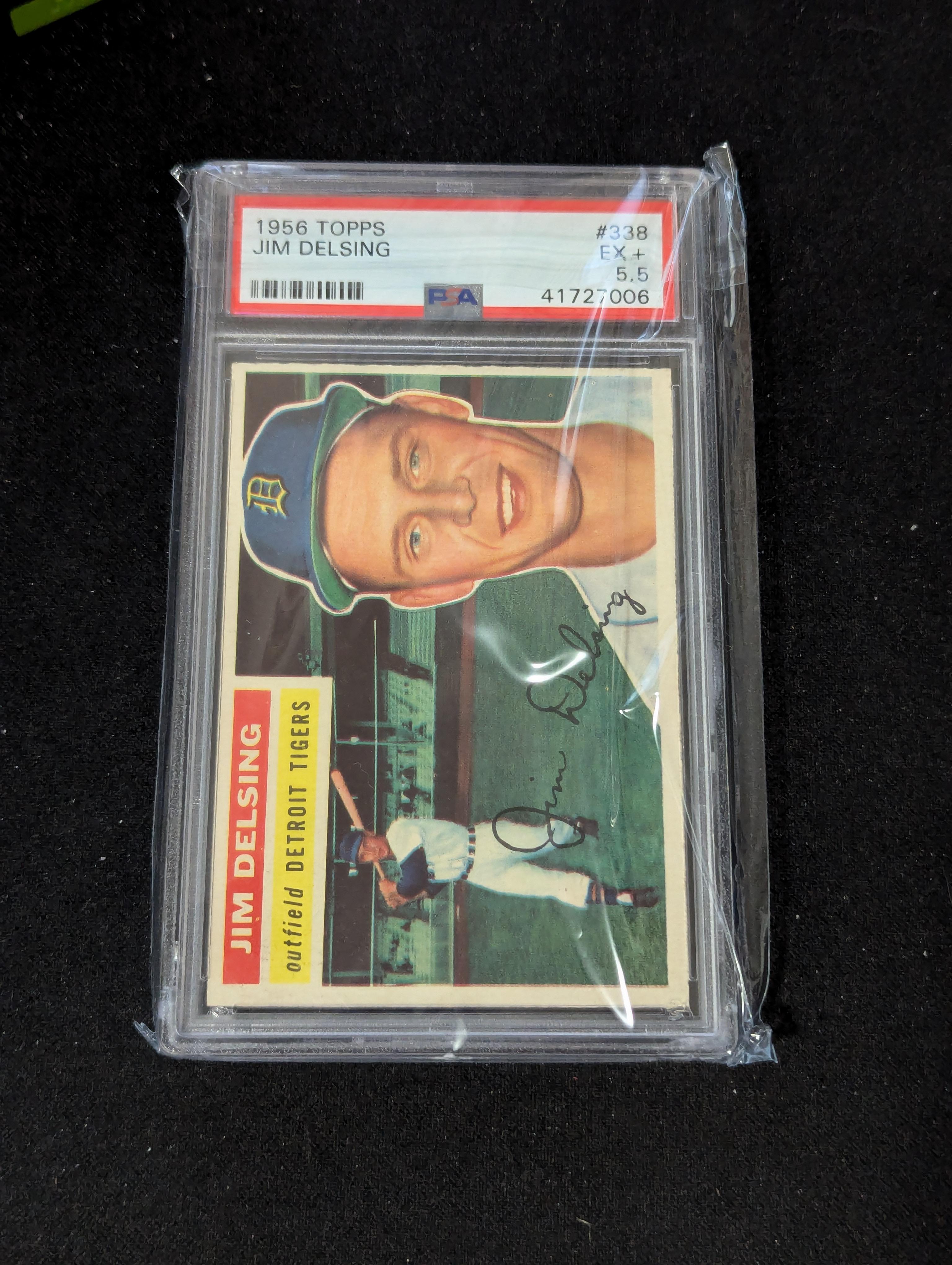 1956 Topps #338 Jim Delsing PSA 5.5 - Detroit Tigers