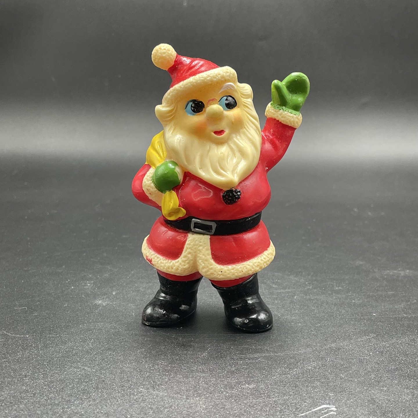 Vintage Rubber Santa Claus Kitschy kitsch Christmas Holiday Figurine
