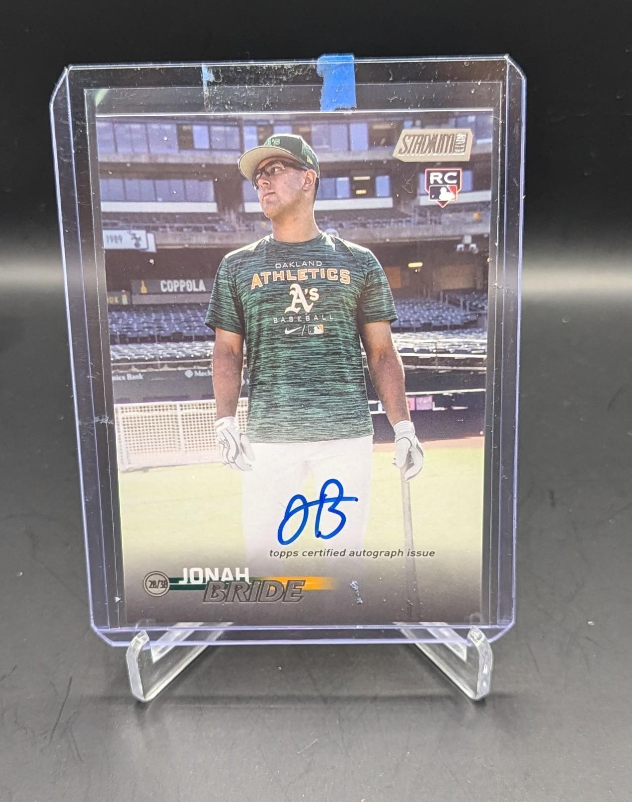 2023 Stadium Club Jonah Bride Auto - Oakland Athletics