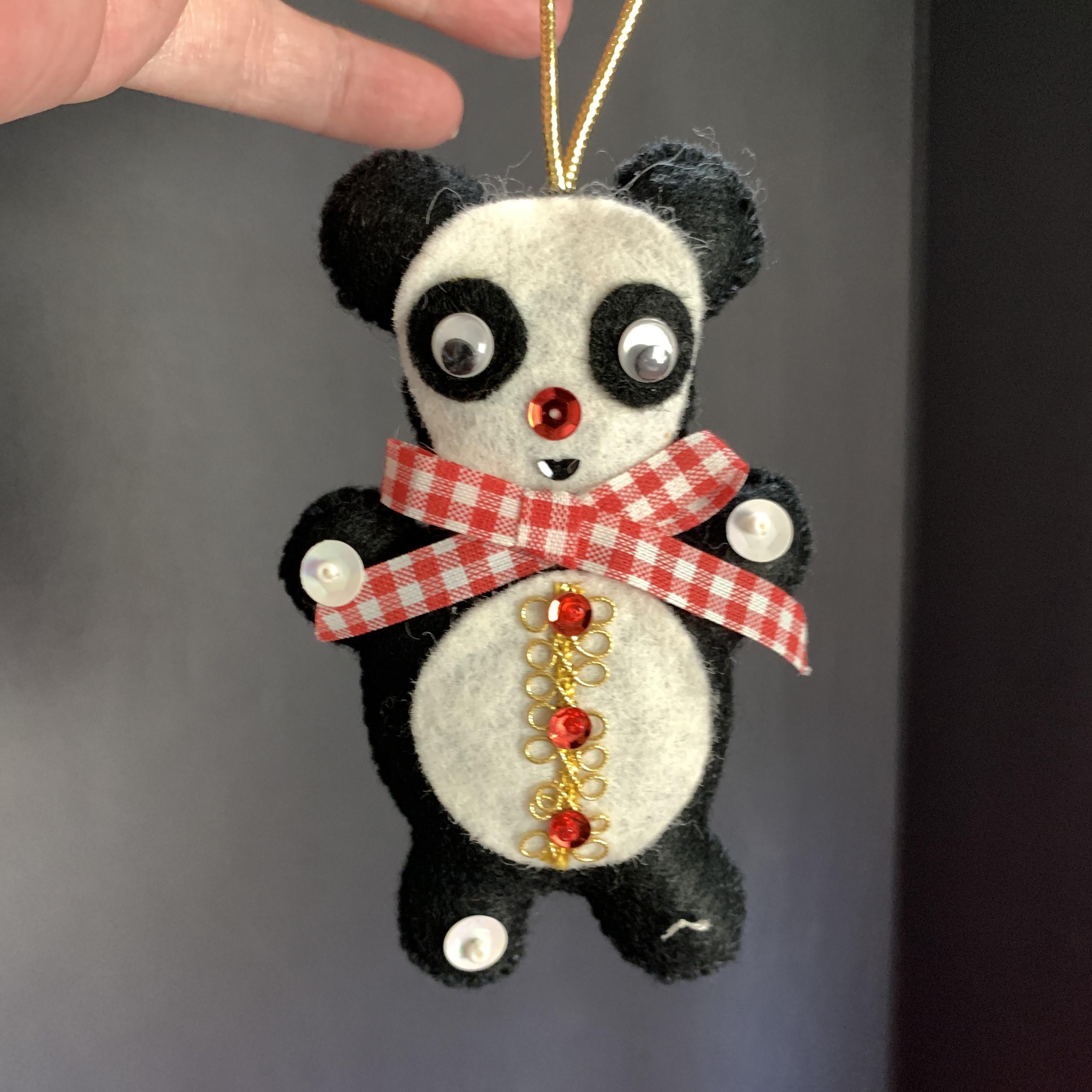 Felt Panda Ornament