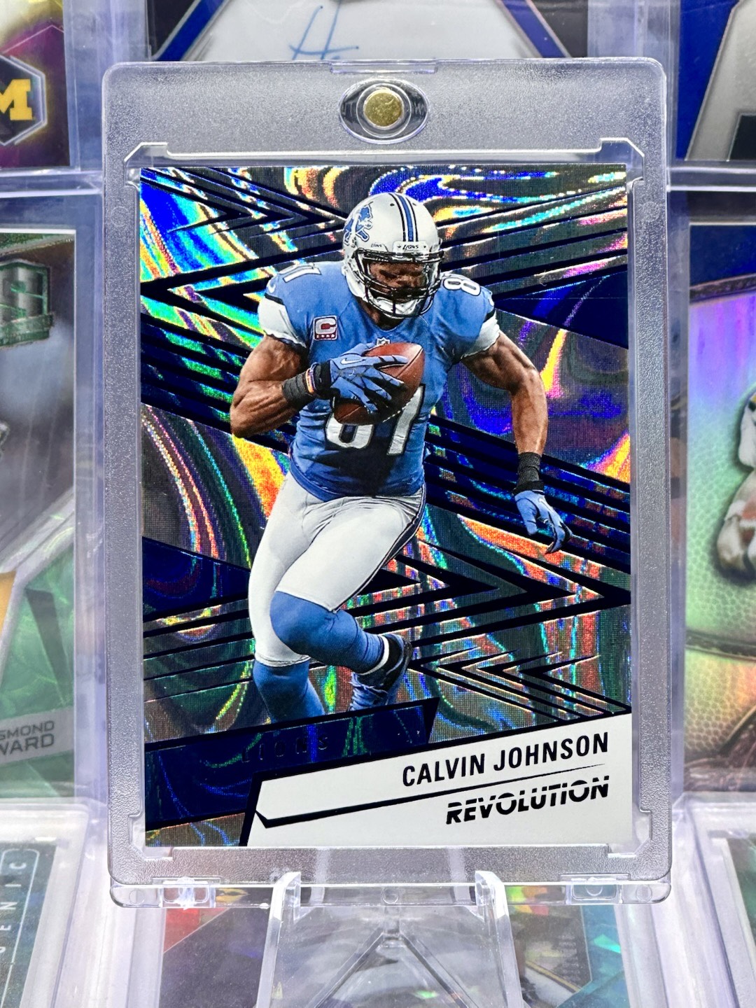 Calvin Johnson Jr. 2025 Revolution /99 COLOR MATCH Blue Swirl Lava ...