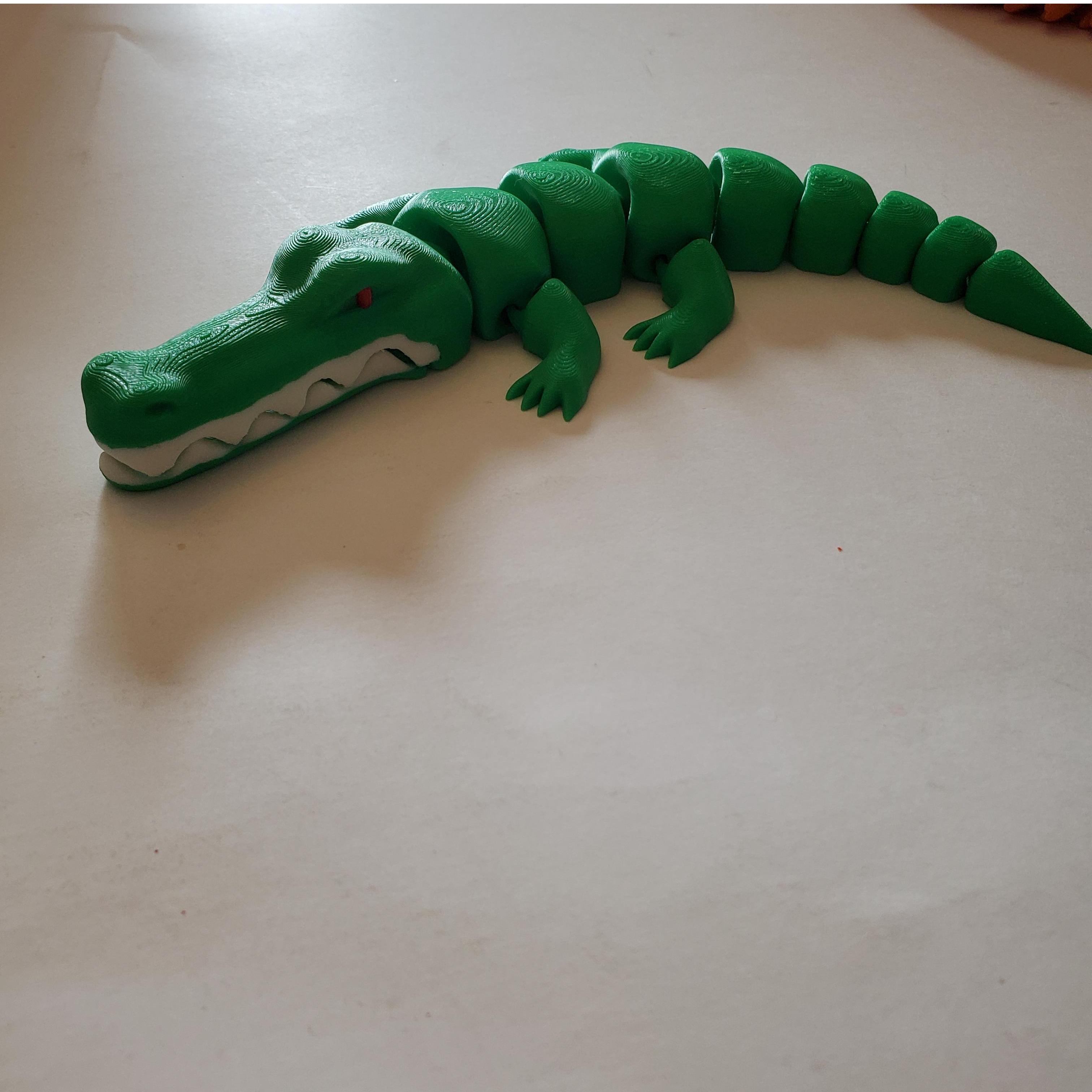 3D printed Alligator 9 inch fidget toy
