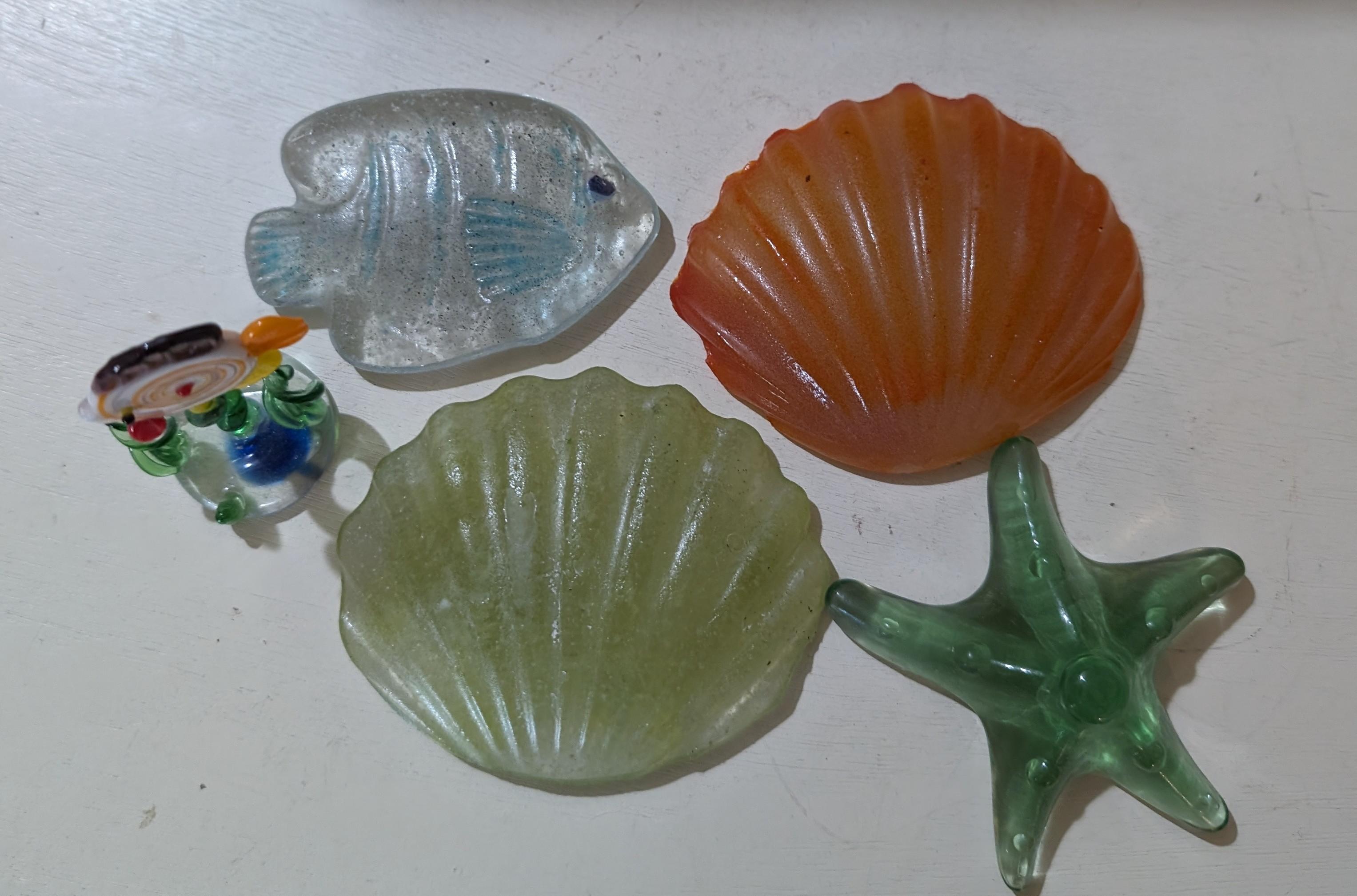 Lot Of Glass Sea Creatures