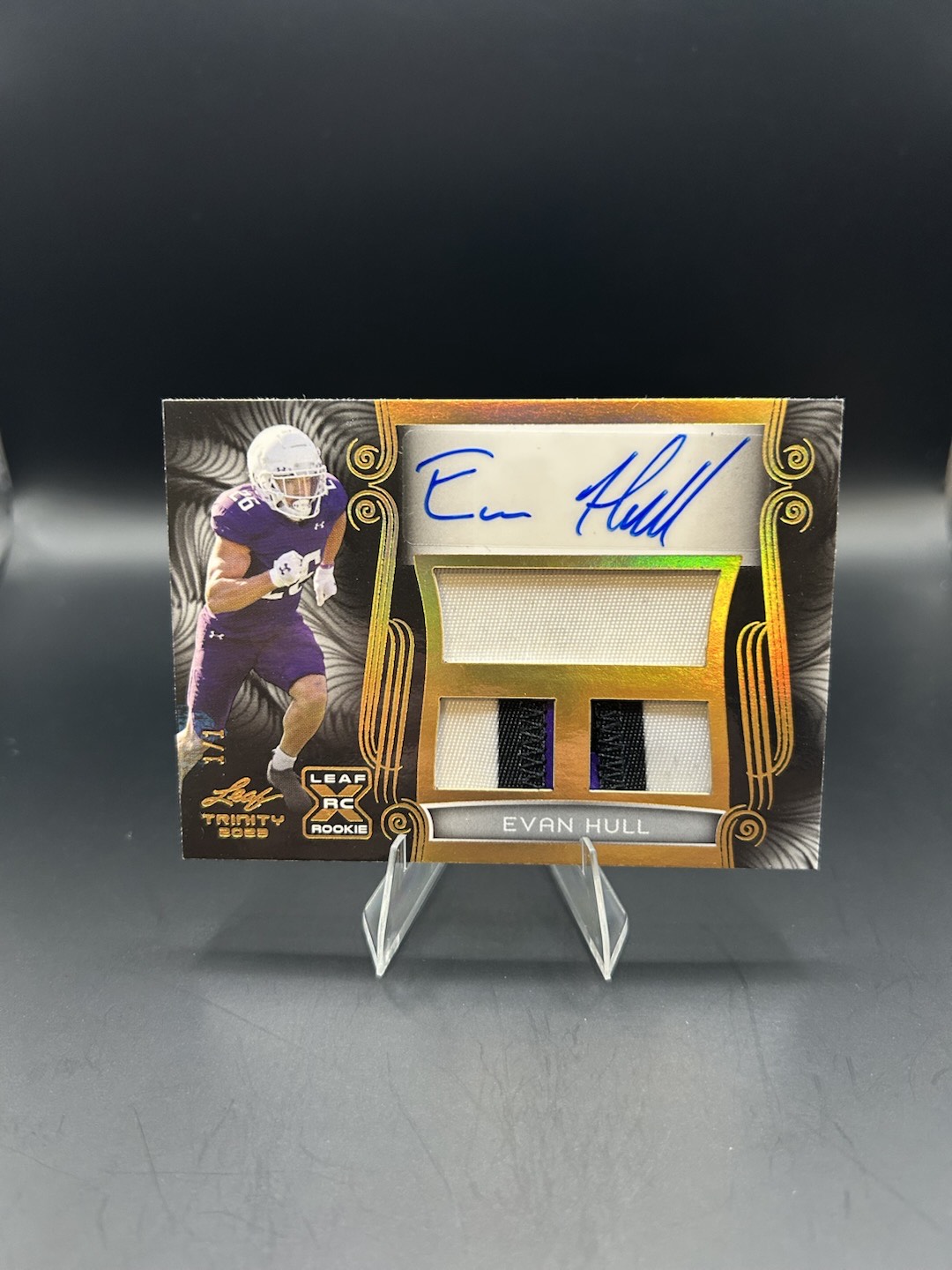 Evan Hull 2023 Leaf Trinity#TA-EH1 3 Color RPA 1/1 Autograph ...