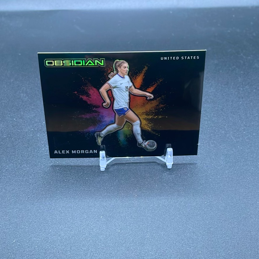 Alex Morgan Black Colorblast - 2023-24 Panini Obsidian Soccer Card ...