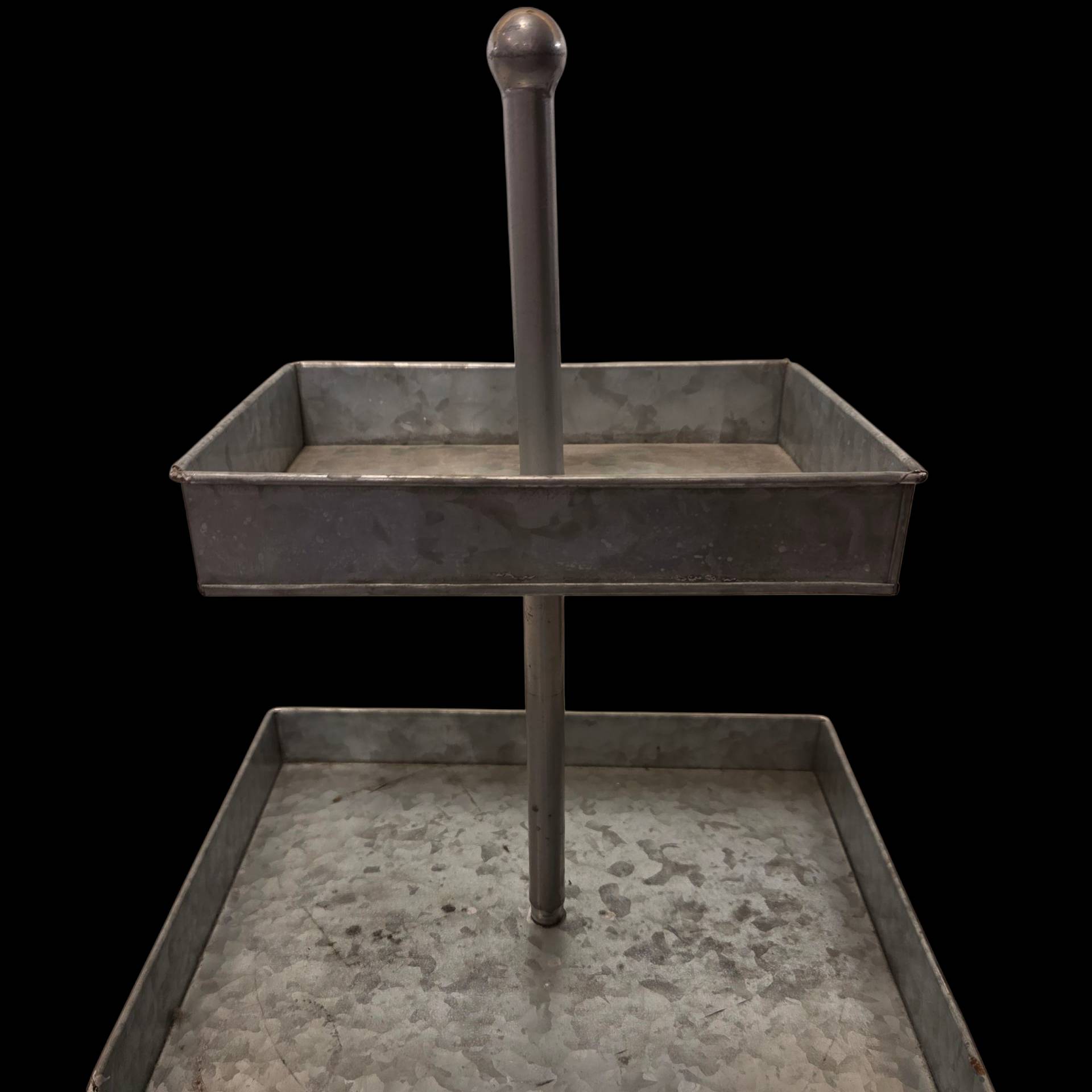 Galvanized Metal Tiered Tray