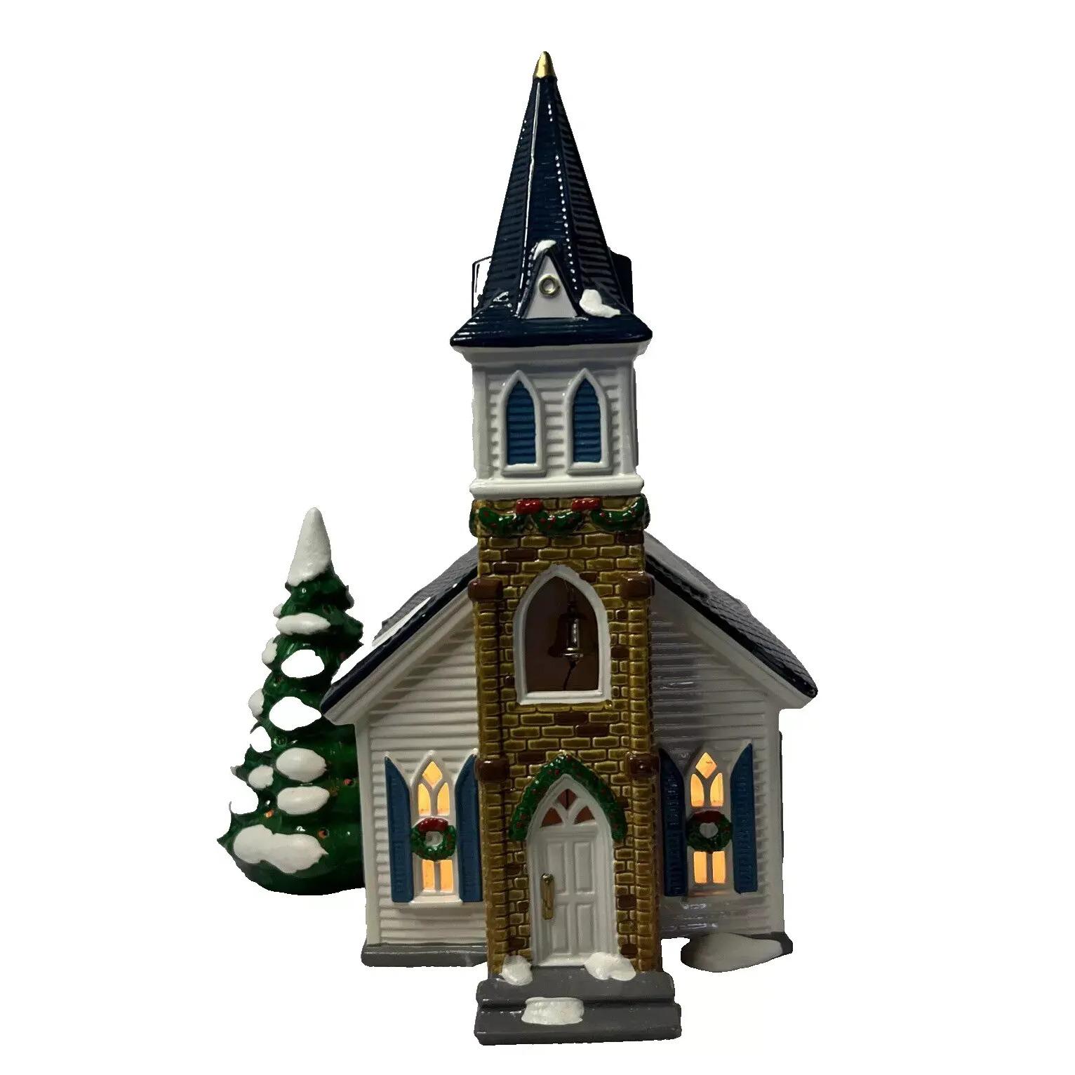Vintage Dept. 56 Wedding Chapel Original Snow Village & Light (c) 1994 ...