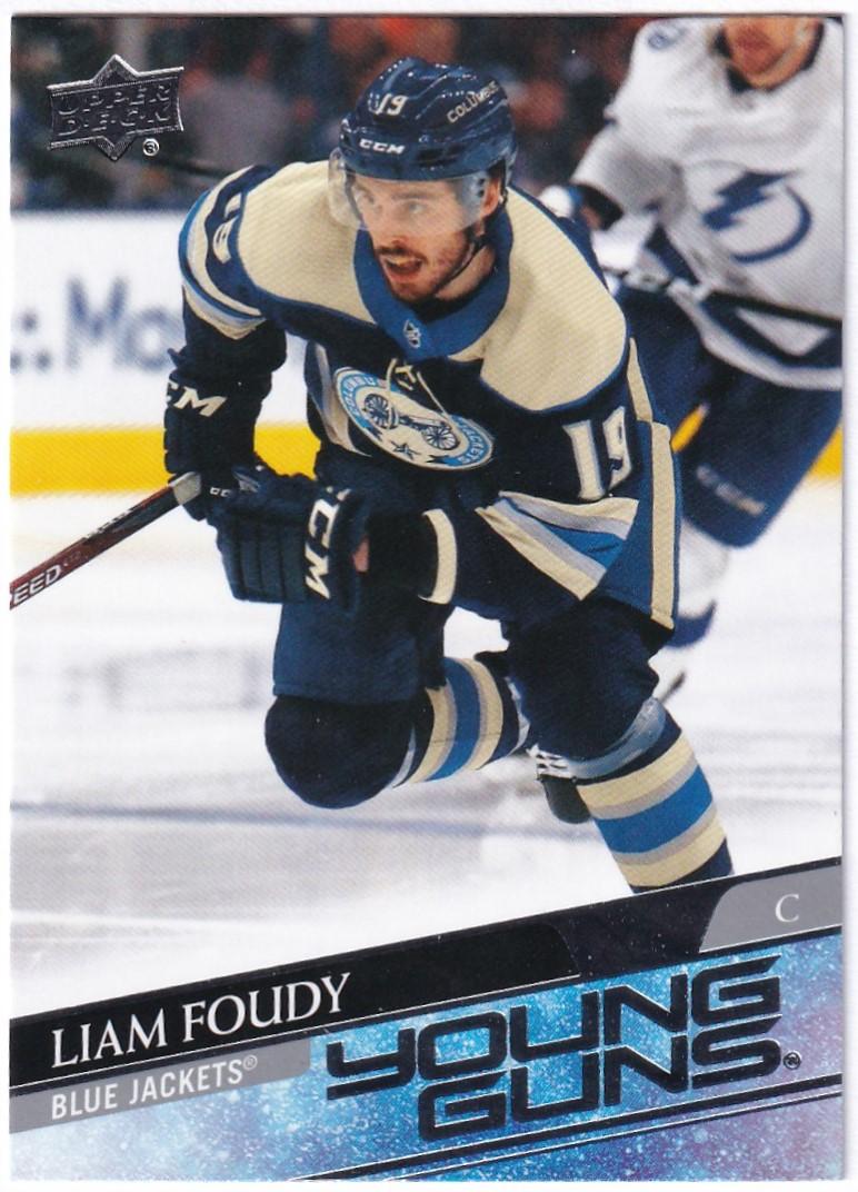 2020-21 Upper Deck #224 Liam Foudy YG RC Columbus Blue Jackets Hockey Card