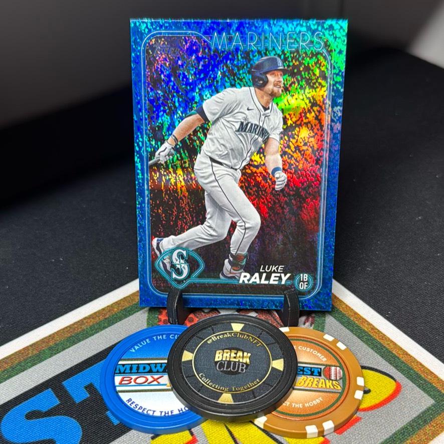 2024 Luke Raley Blue Shimmer 261/999 Topps Update Seattle Mariners