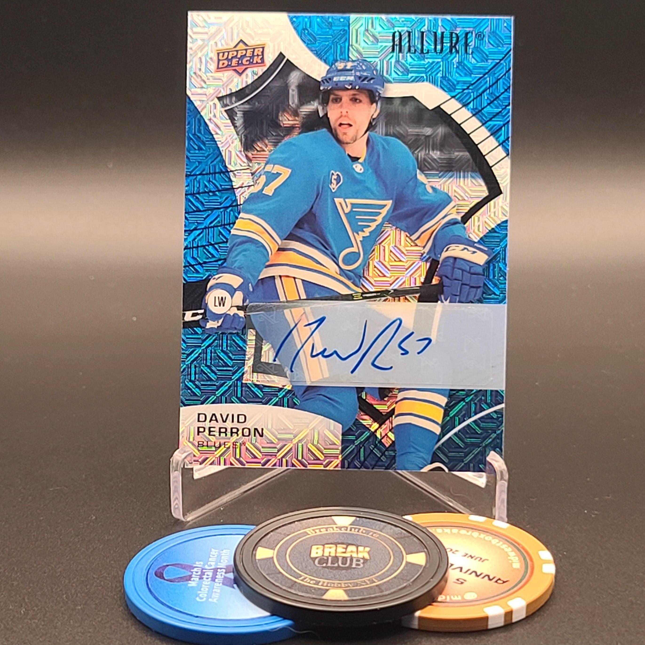 David Perron 2021-22 Upper Deck Allure Hockey Blue Line Autograph ...