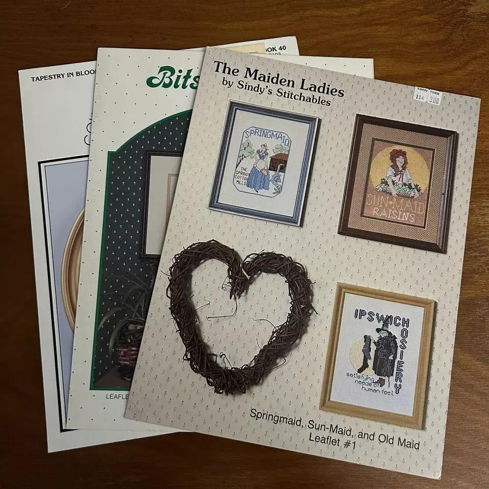 Lot Of 3 Cross Stitch Pattern Leaflets Bette Ashley Designs Sindy’s Stitchables