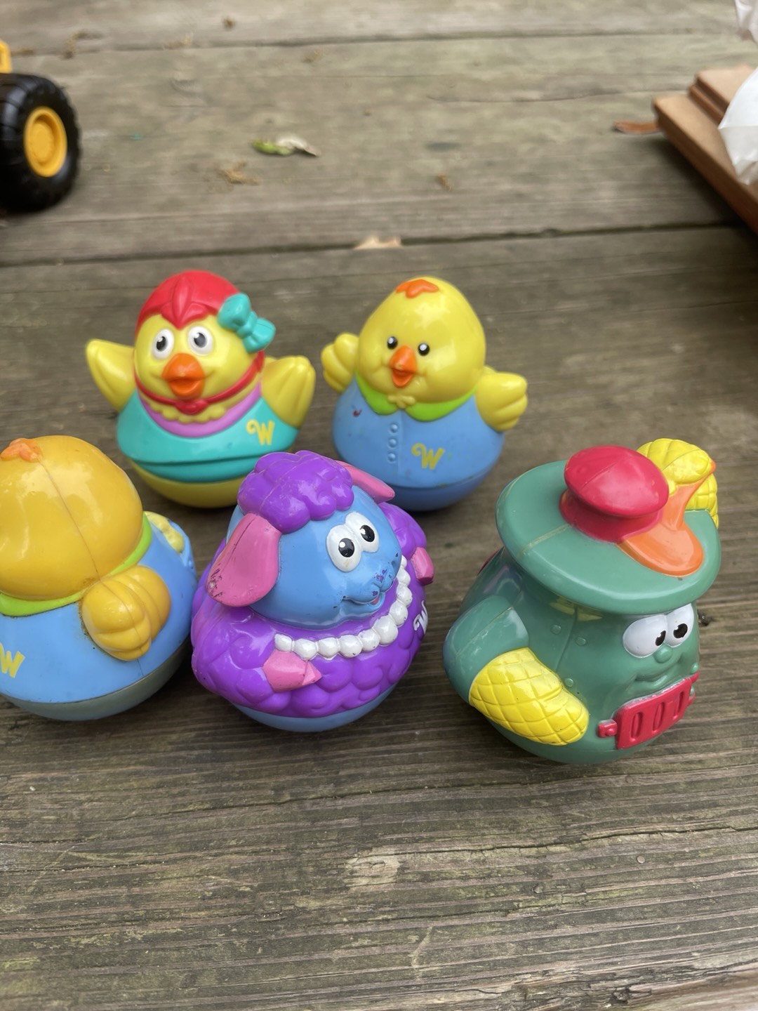 5 pieces total Playskool Weebles Wobble