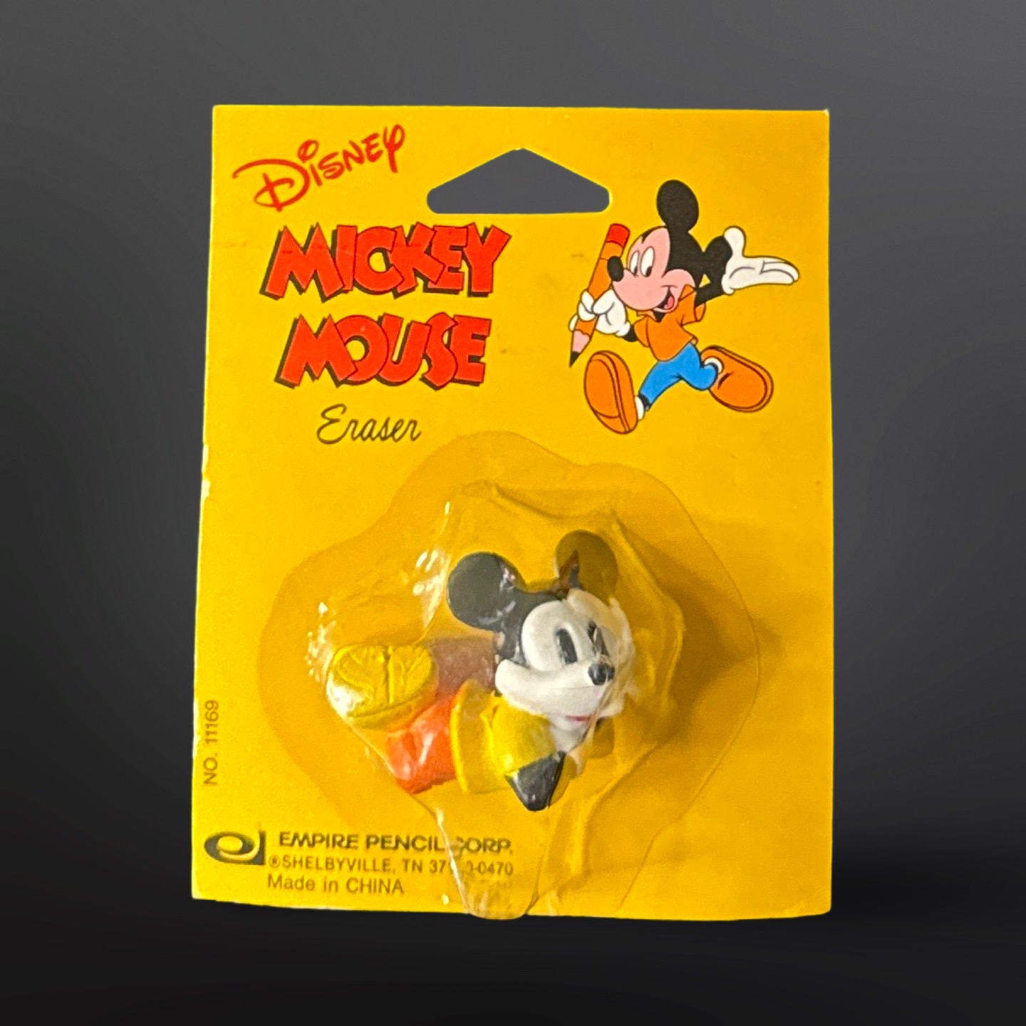 NEW Vintage Mickey Mouse Pencil Eraser, Walt Disney Co. Empire Pencil Corp