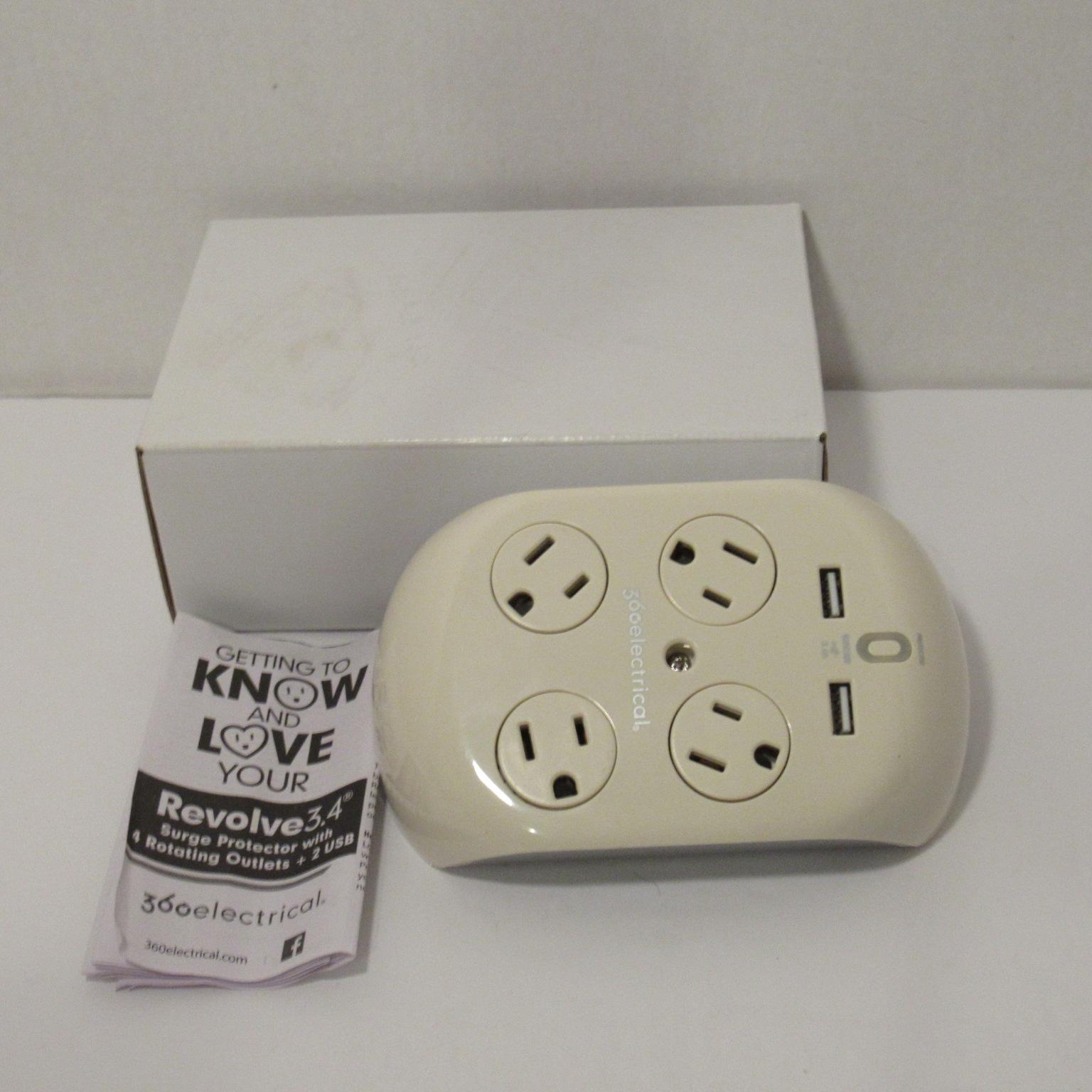 360 Electrical Revolve 3.4 Surge Protector Model:360553, w/Rotating ...