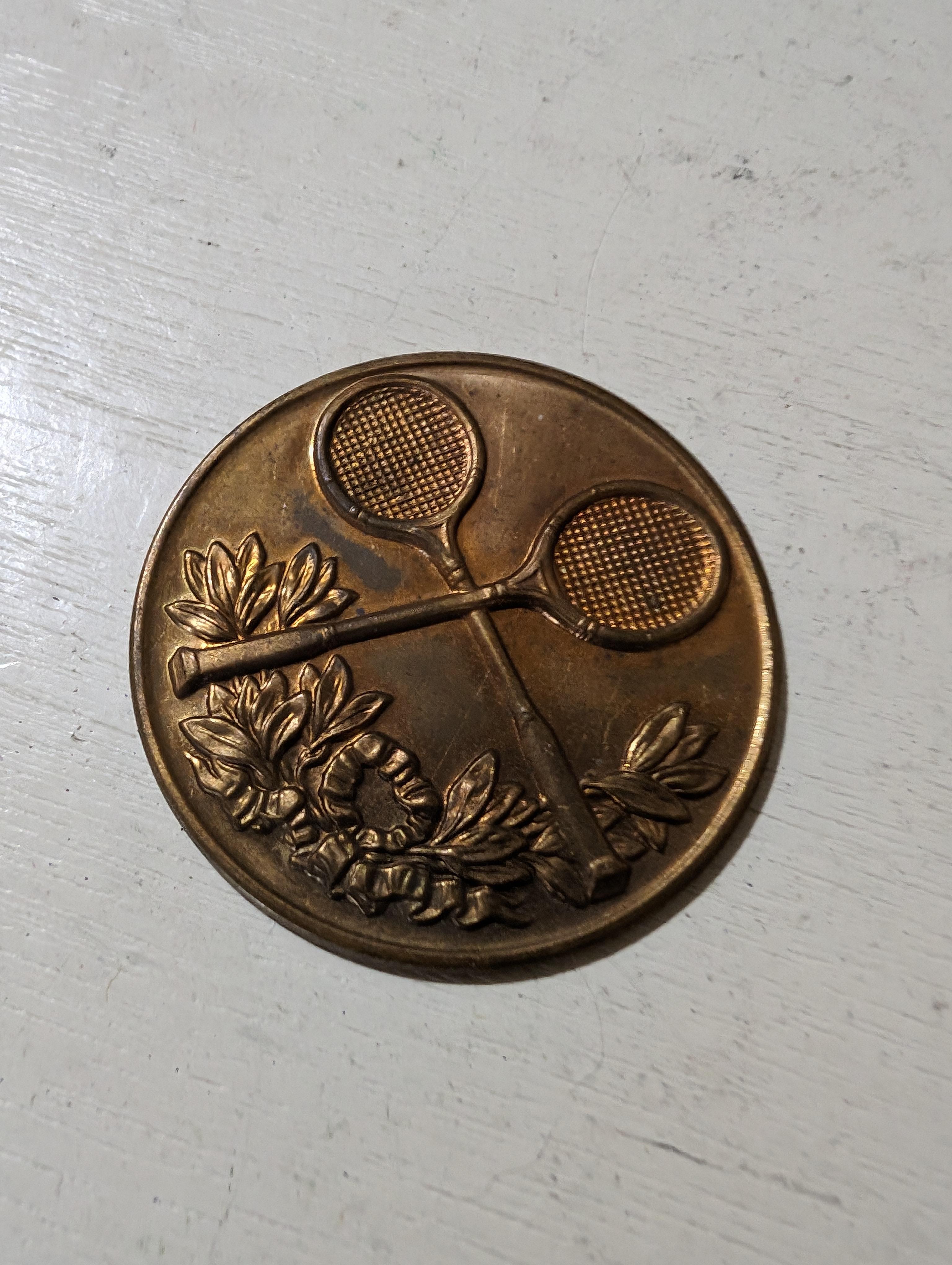 Badminton Sports Copper Pendant