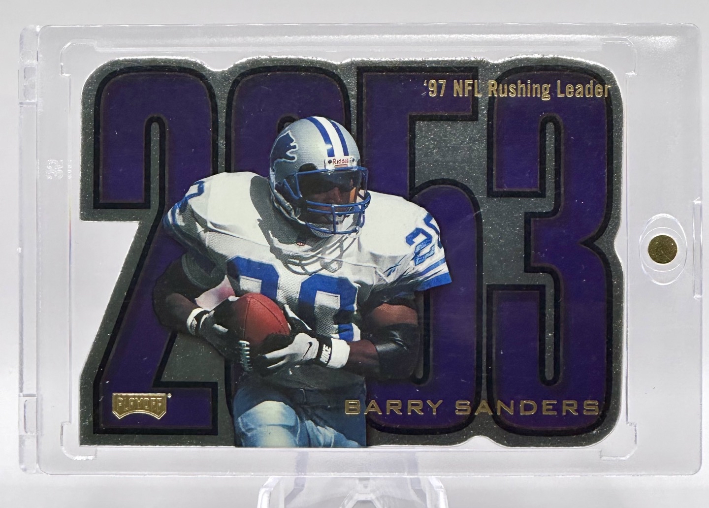 Barry Sanders 1998 Playoff Inside The Numbers Die Cut Detroit Lions
