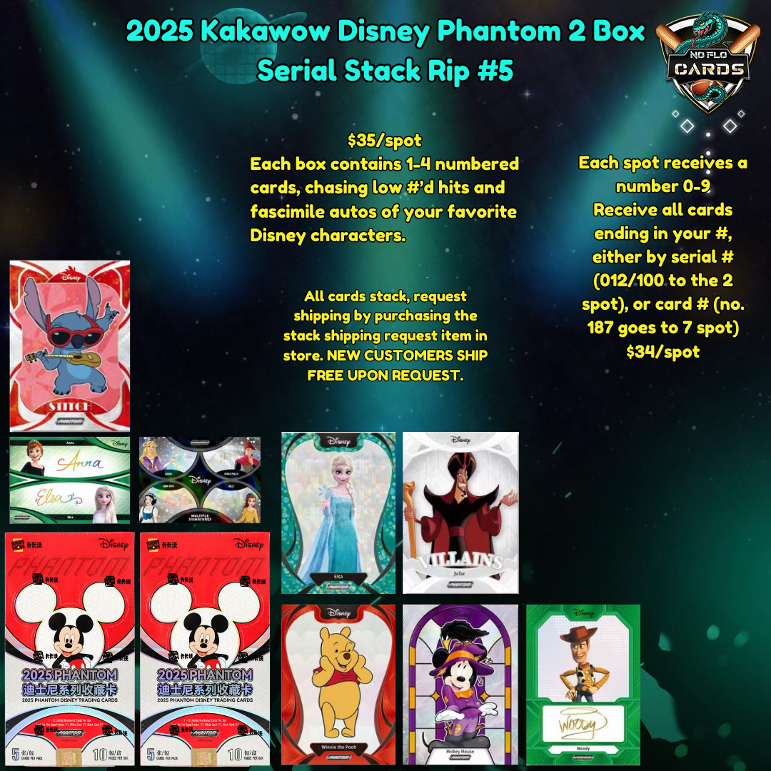 2025 Kakawow Disney Phantom 2 Box Serial Stack Rip #5 - Disney Cards