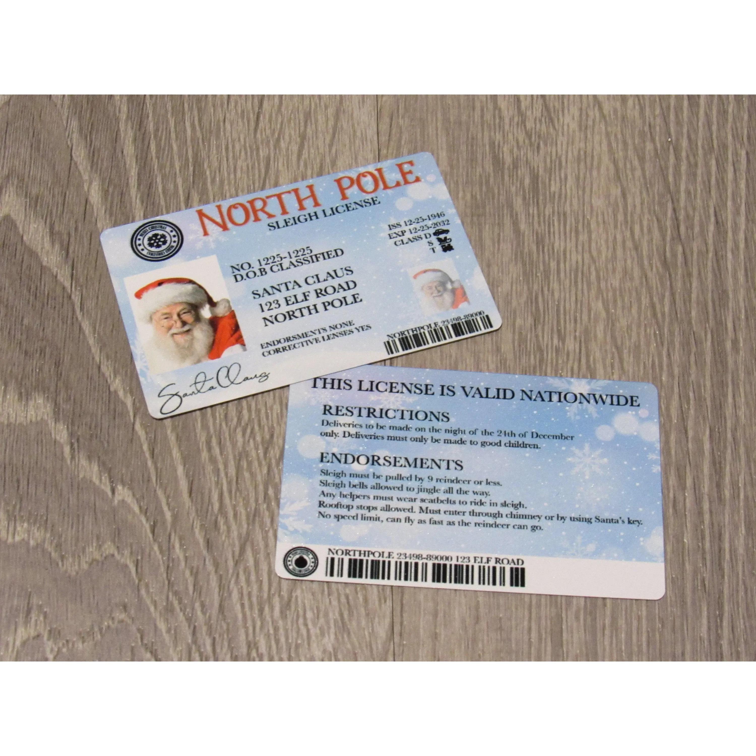 Santa Claus Drivers License Sublimation/ Stocking Stuffer/ Christmas ...
