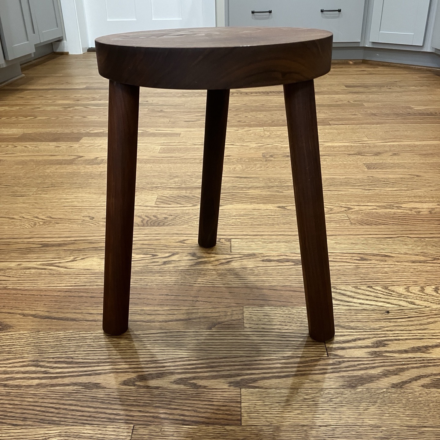 Shaker Stool, 3-legged, Black Walnut, Hand Made, Hand Turned, Very Old