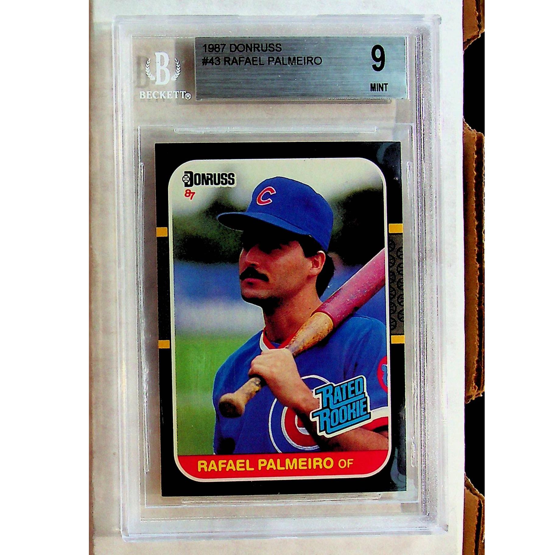 1987 Donruss Rafael Palmeiro #43 Baseball Card - Bgs 9 (mint) - Cert