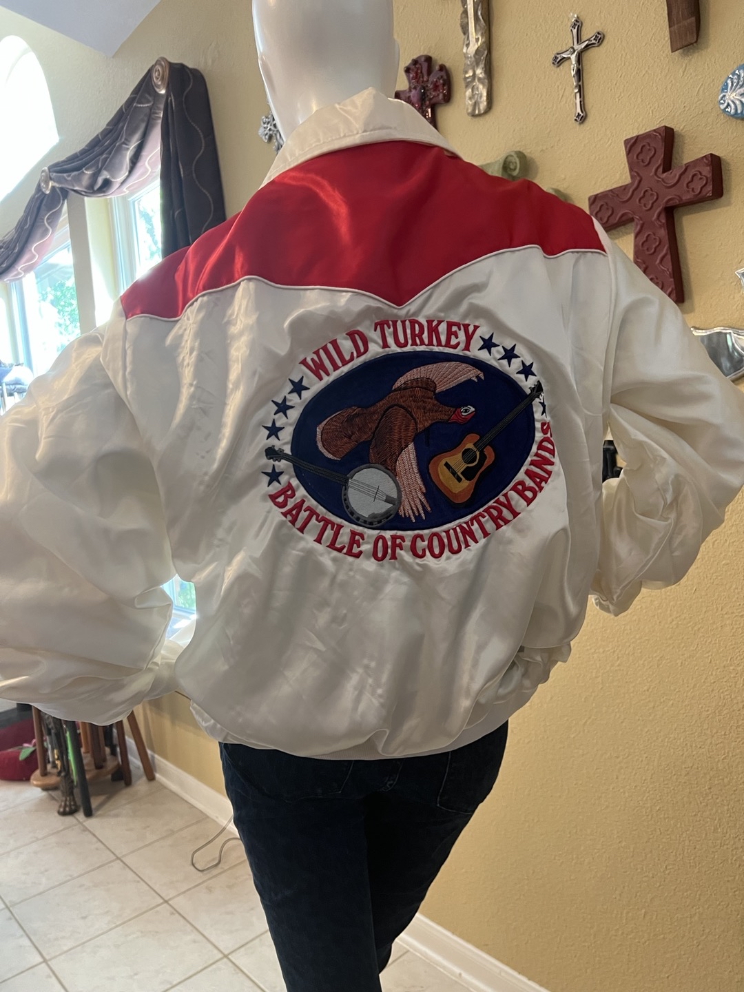 Wild Turkey Vintage Battle Of The Country Bands Satin Jacket Sz XL