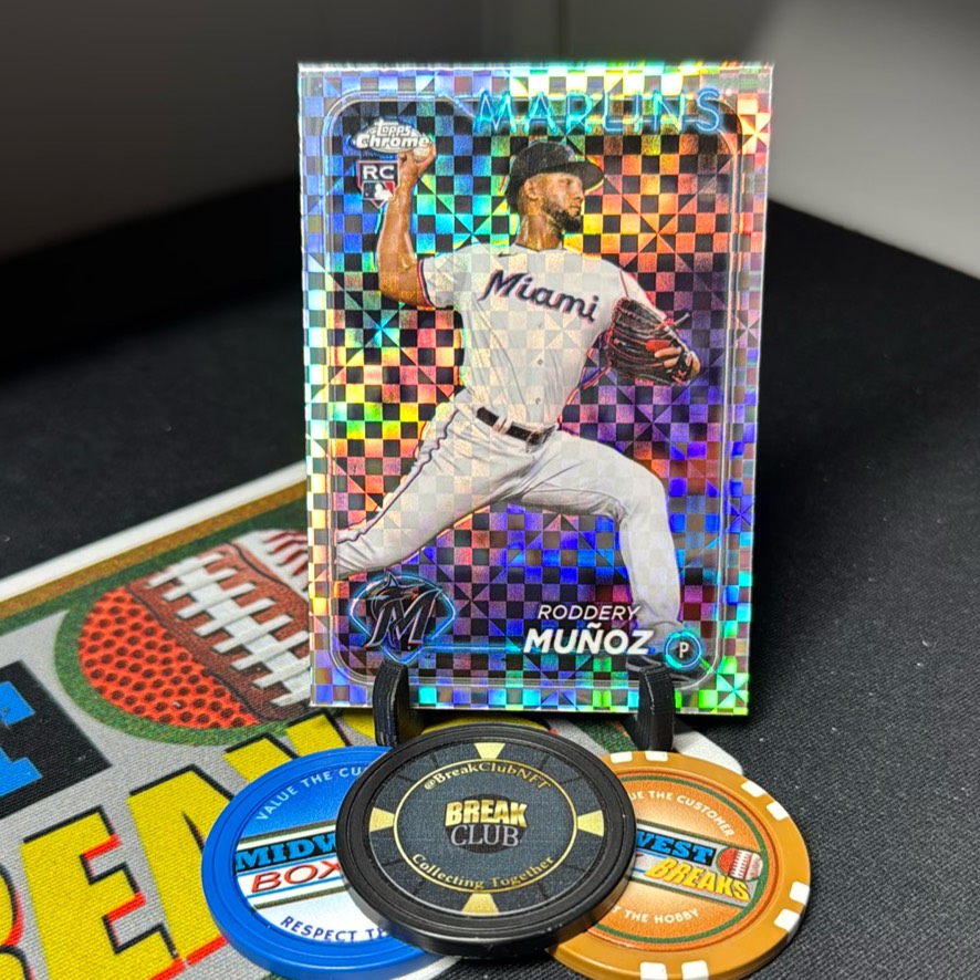 2024 Roddery Munoz Rc X-Fractor Refractor Topps Chrome Update Miami Marlins