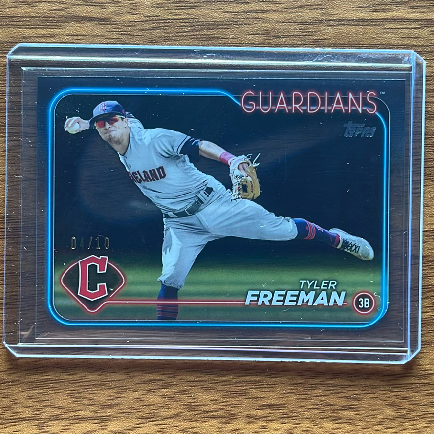 Tyler Freeman 2024 Topps Series 2 Clear Acetate 04/10 Guardians