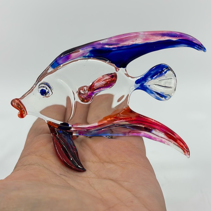 Derpy Art Glass Fish 4”